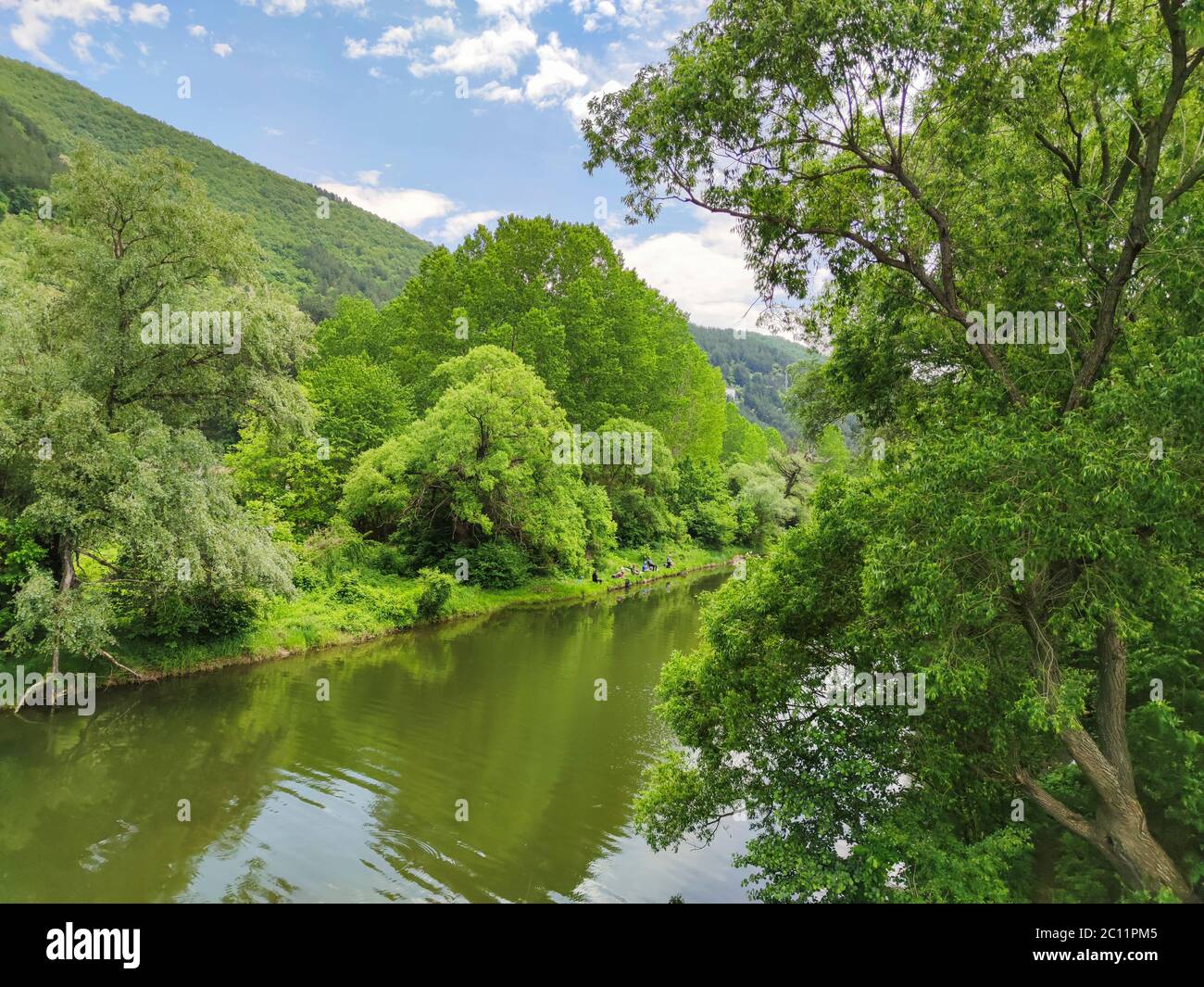 Spring Landscape of Iskar River near Pancharevo lake, Sofia city Region ...