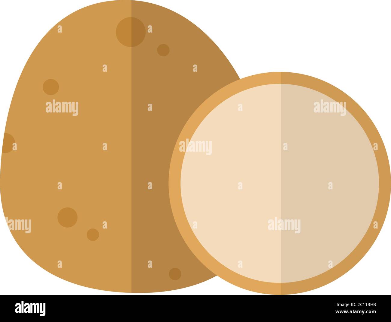 Unpeeled potatoes Stock Vector Images - Alamy