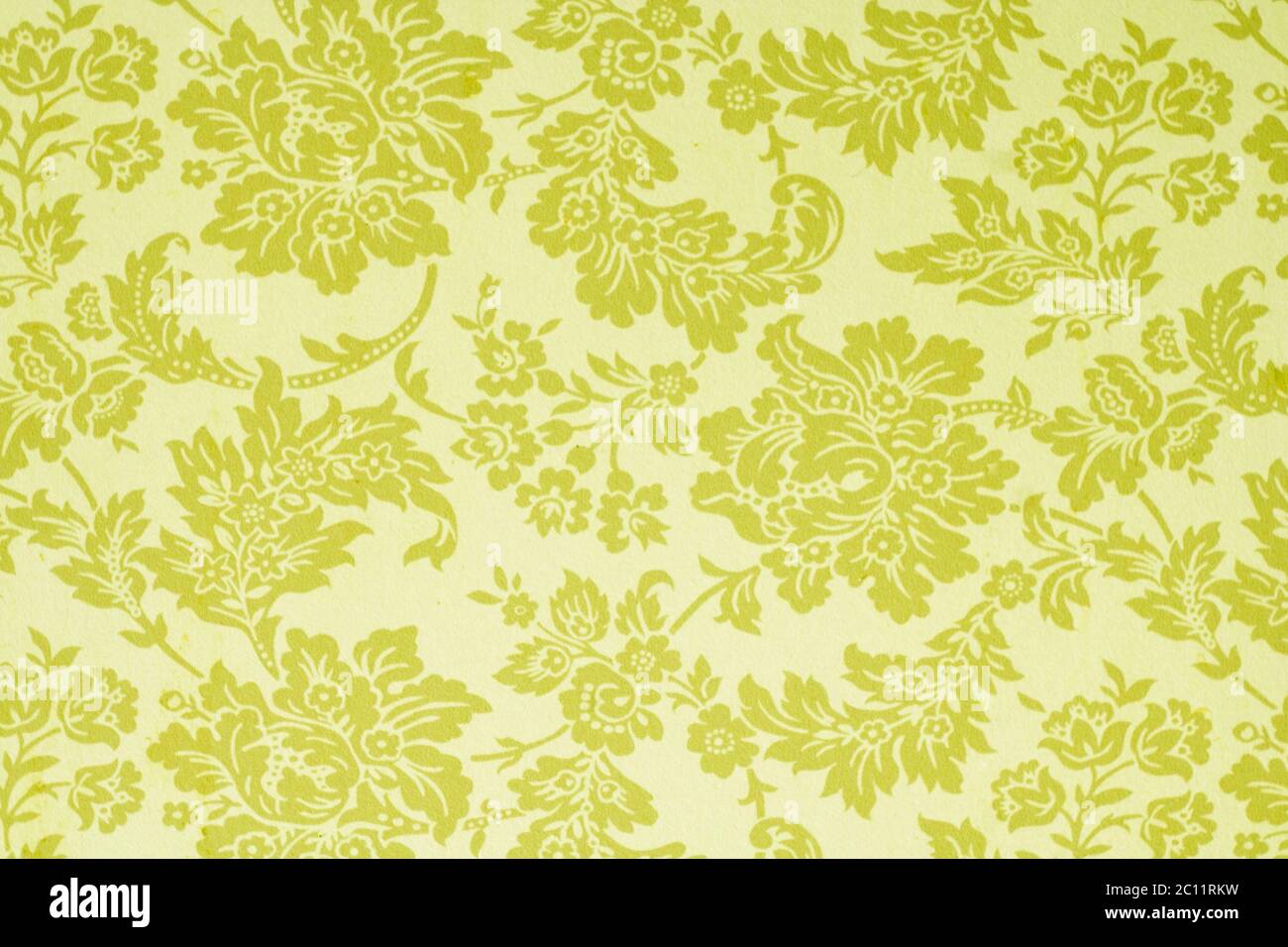 Old color paper texture with vintage flowers ornament Stock Photo - Alamy