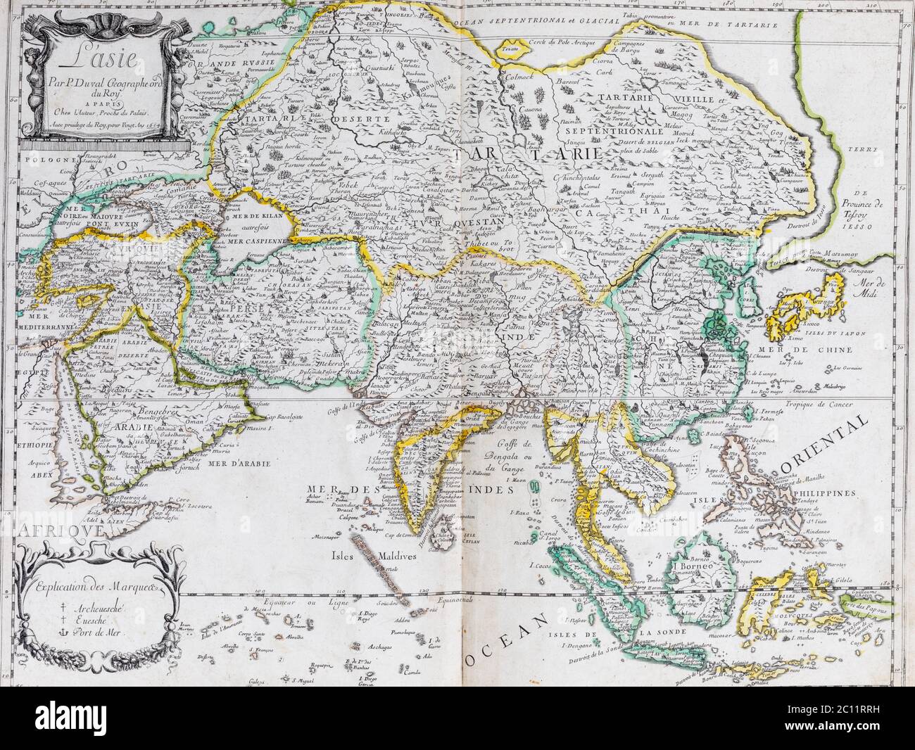 Old map of asia hi-res stock photography and images - Alamy