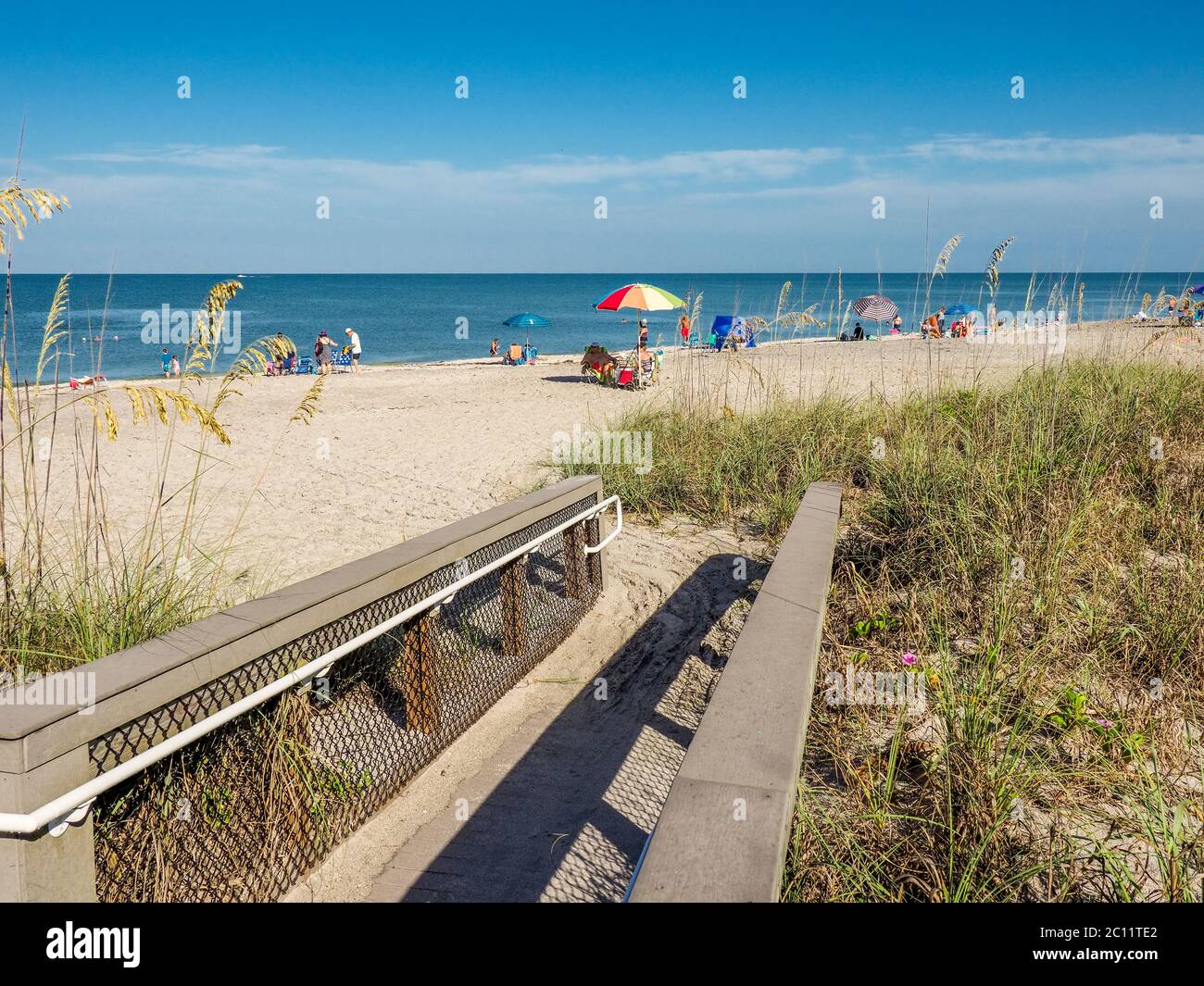 Entrance walkway to Manasota Key Beach on Manasota Key on the Gulf of ...