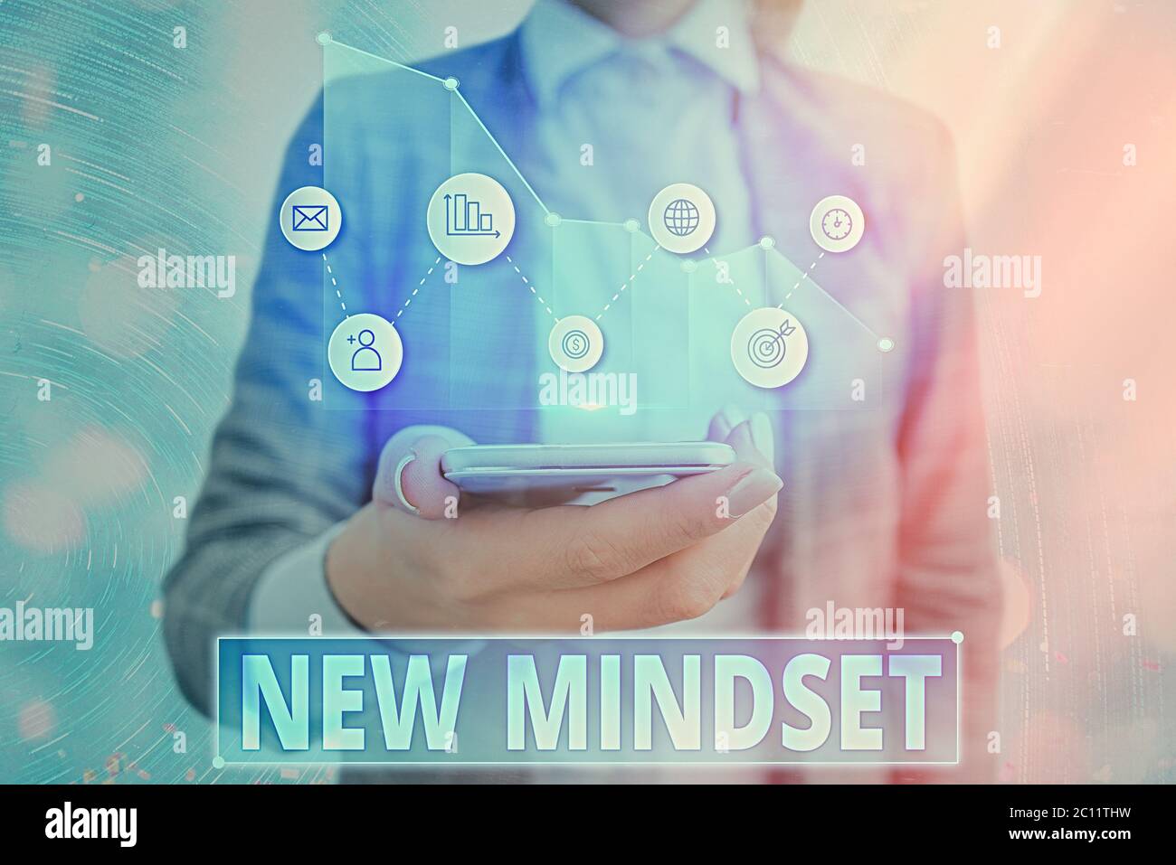 Text sign showing New Mindset. Business photo showcasing freshly madeup ...