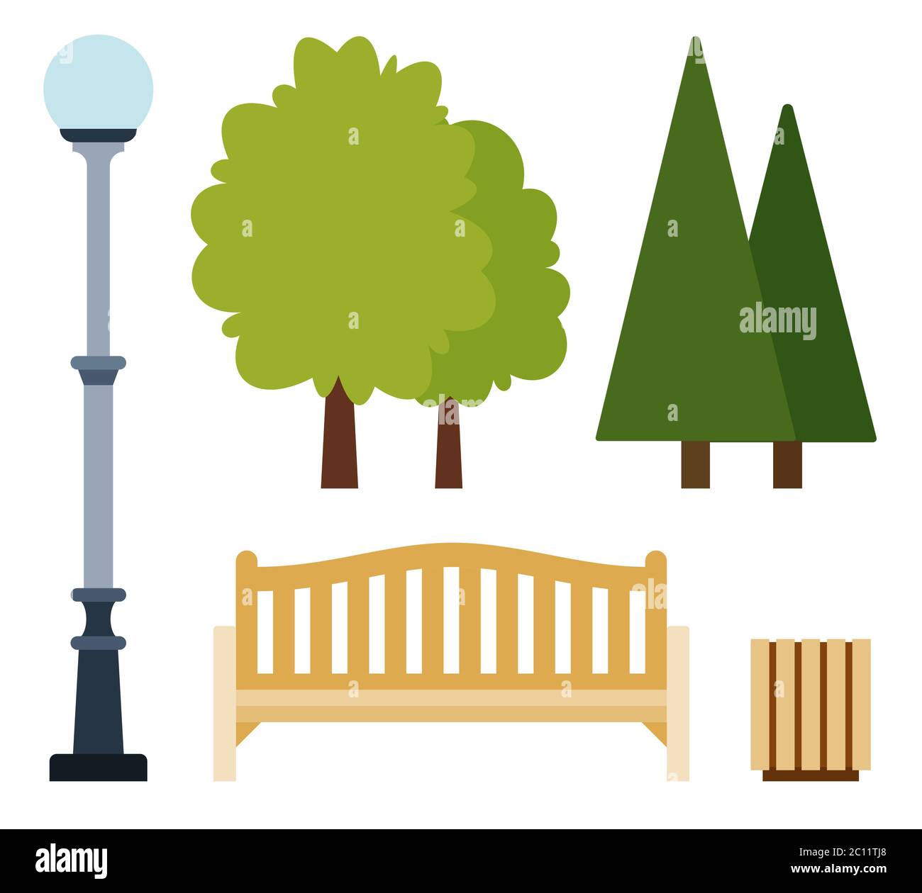 Spruce in urban landscape Cut Out Stock Images & Pictures - Alamy