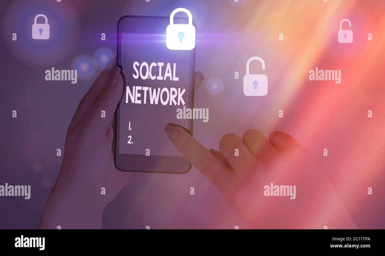 Writing Note Showing Social Network Business Concept For A Framework Of Individual Linked By