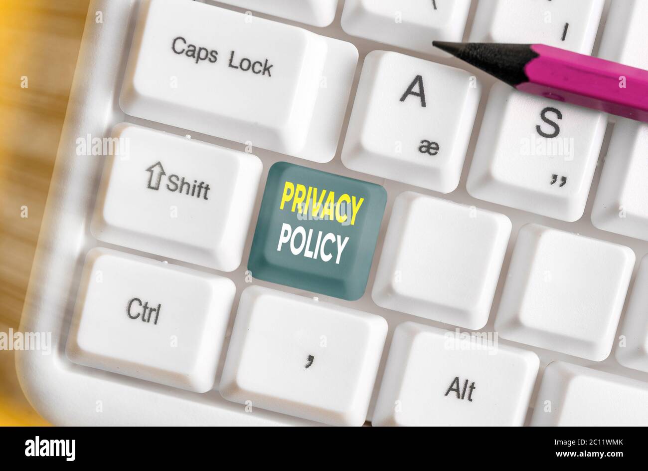 Text sign showing Privacy Policy. Business photo text Documentation regarding the management of ...