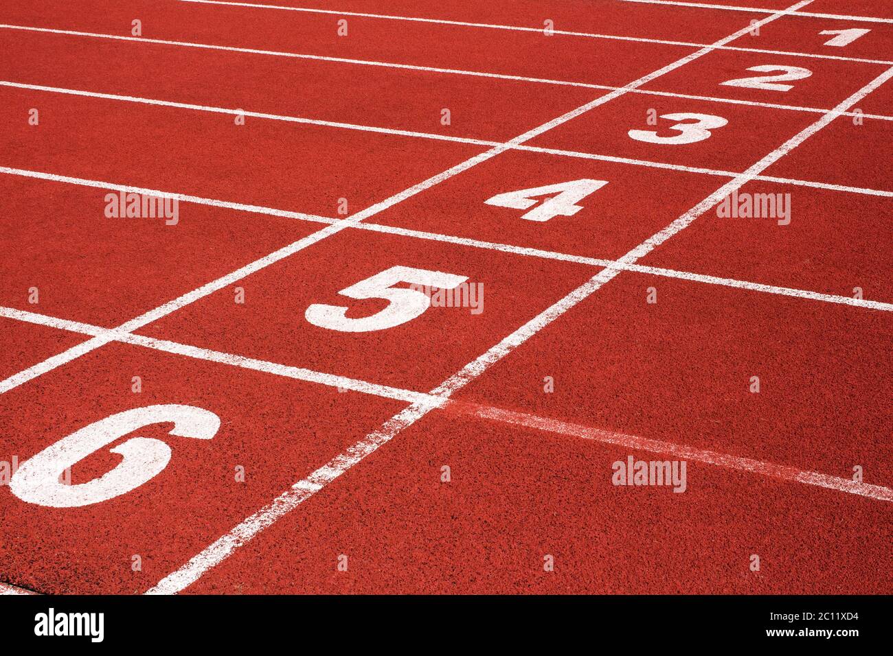 Running track with the numbers Stock Photo - Alamy