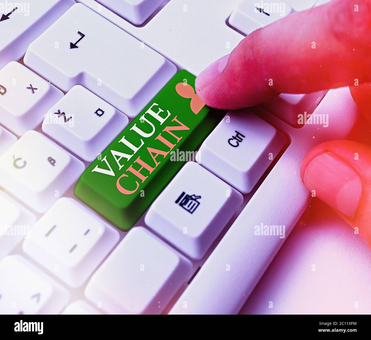 Conceptual hand writing showing Value Chain. Concept meaning set of ...