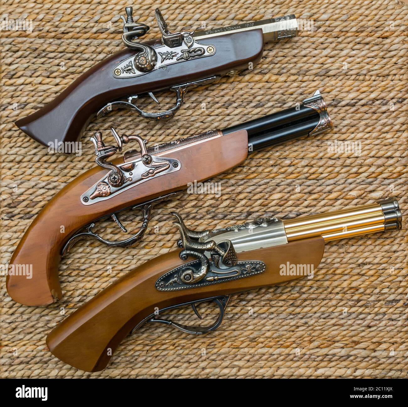 old musket pistol. copy Stock Photo - Alamy