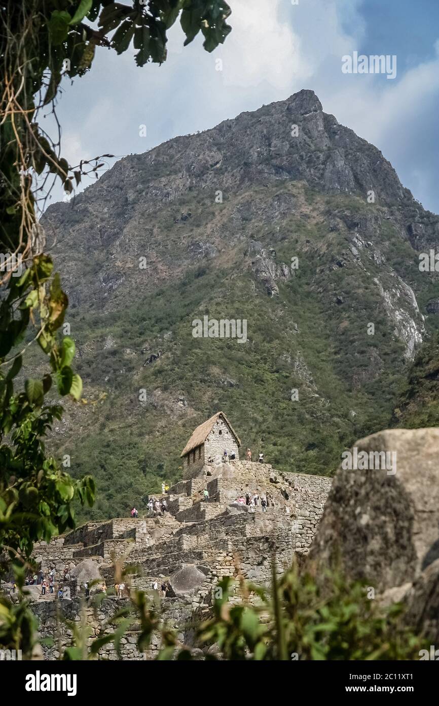 Tourists in Machu Picchu Stock Photo - Alamy