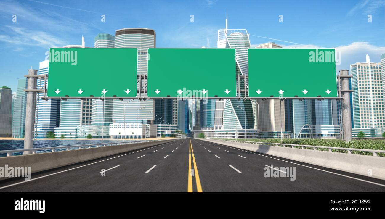 Highway Exit Road Signs