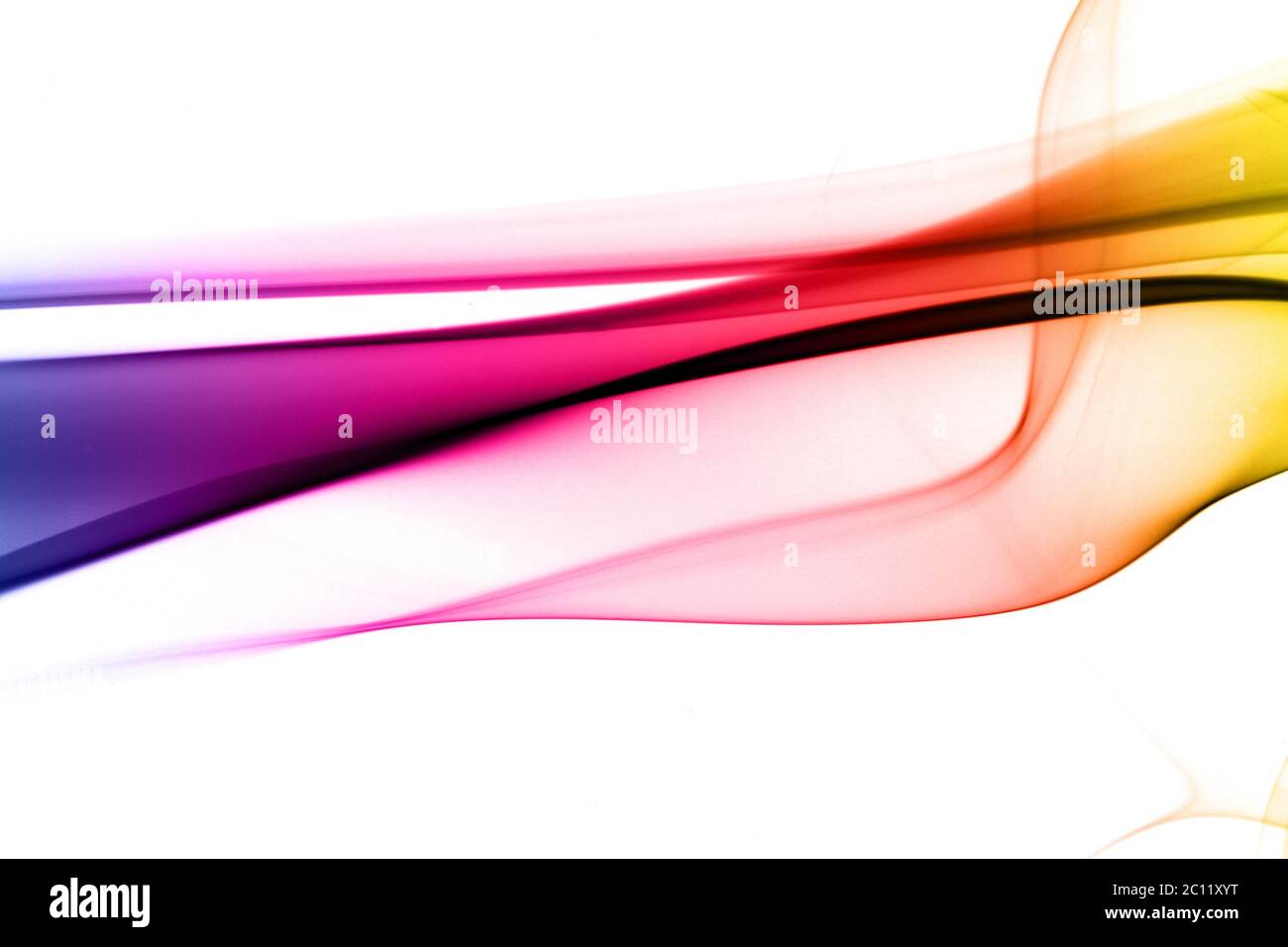 Beautiful smoke on the white background - macro photo Stock Photo - Alamy