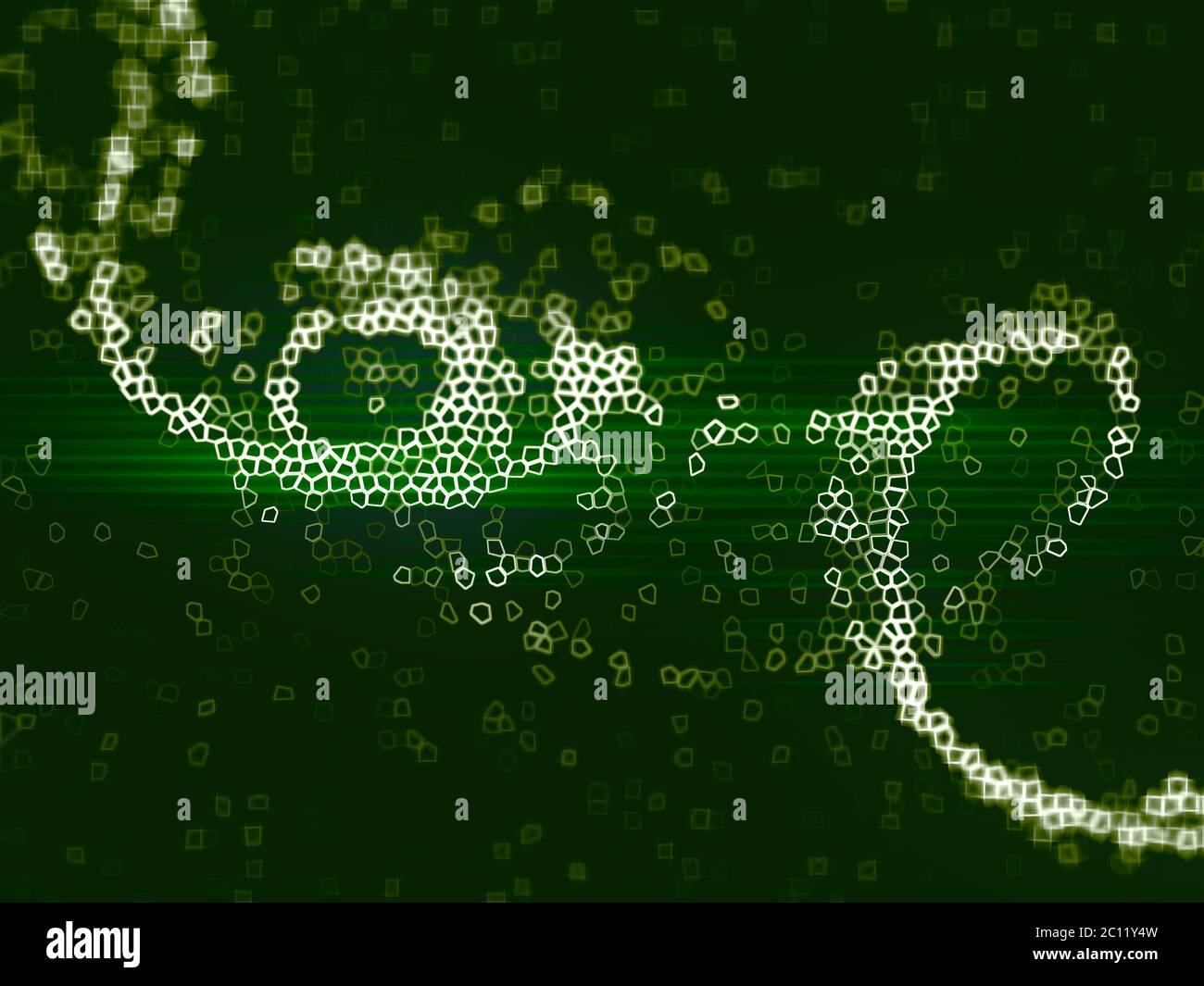 connection green network concept science abstract geometrical tech ...