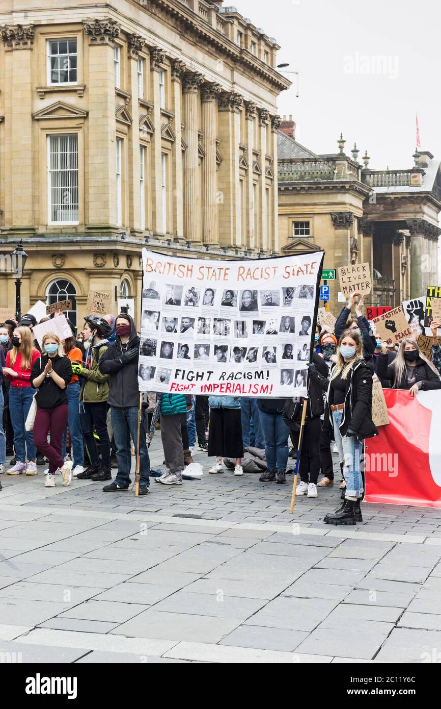 Newcastle upon Tyne, UK. 13th June 2020. Protest by international human ...