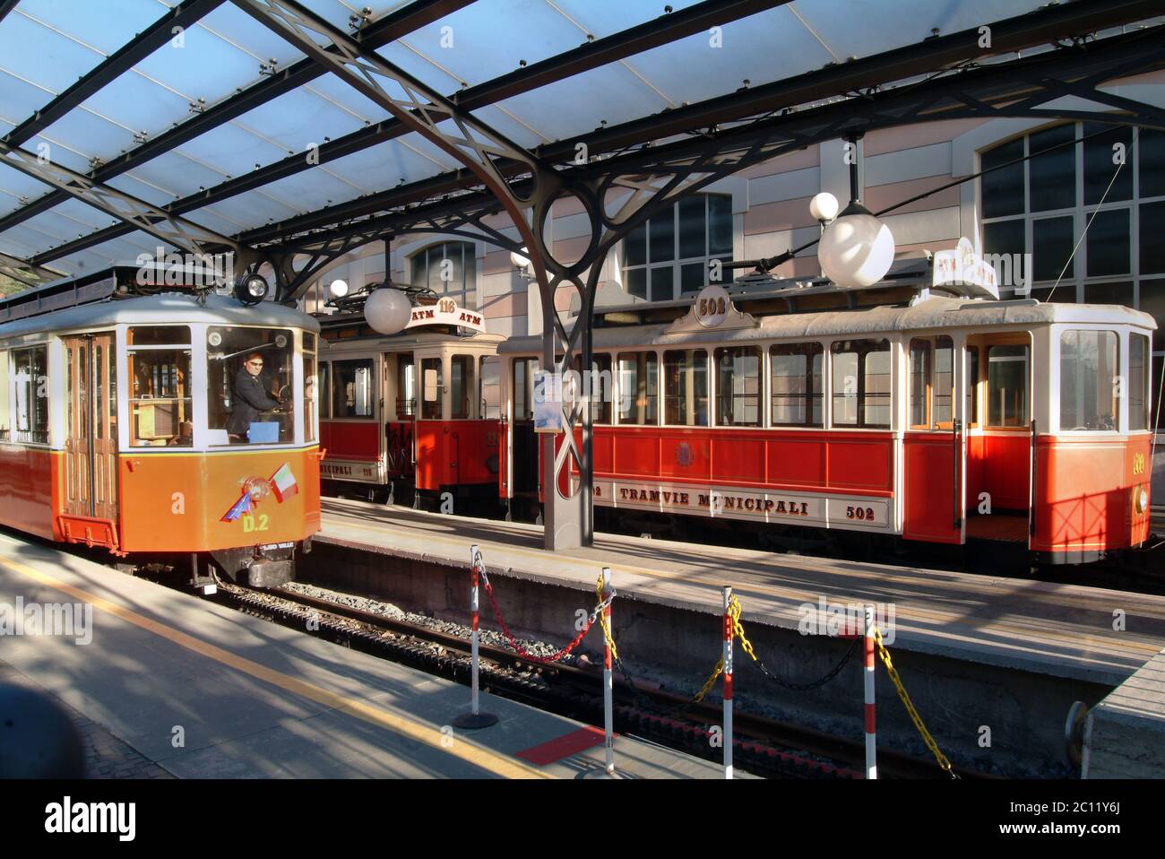 Turin, Piedmont, Italy - 03/10/2006 - The cogwheel train that connects ...