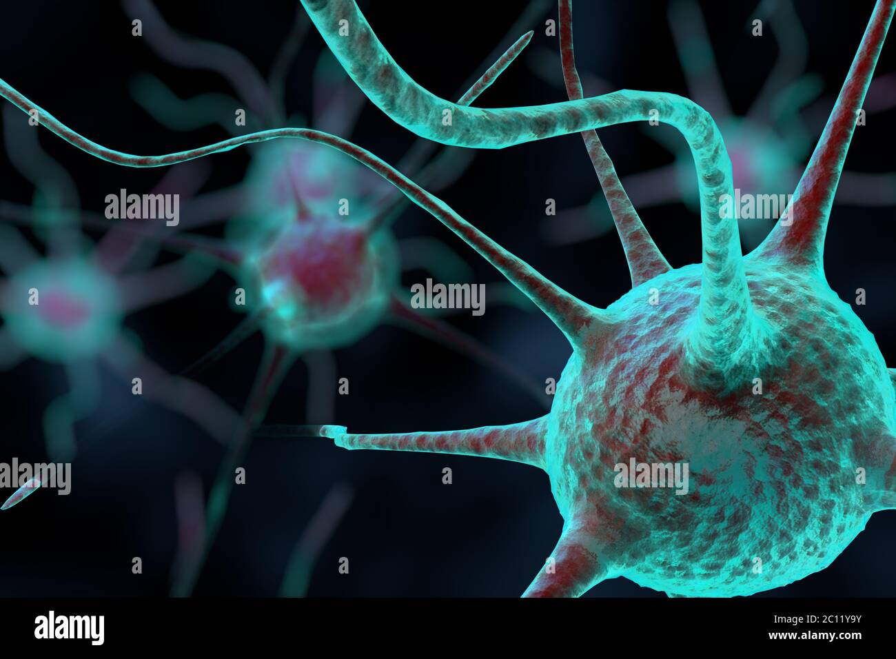 3d nerve cell Stock Photo - Alamy