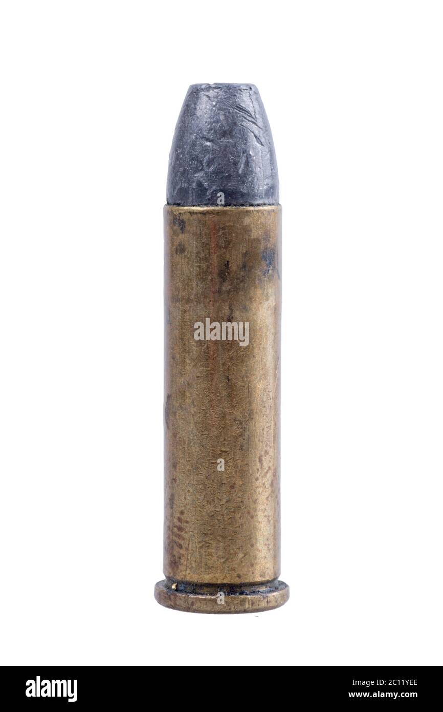 Gun bullet on a white background Stock Photo - Alamy