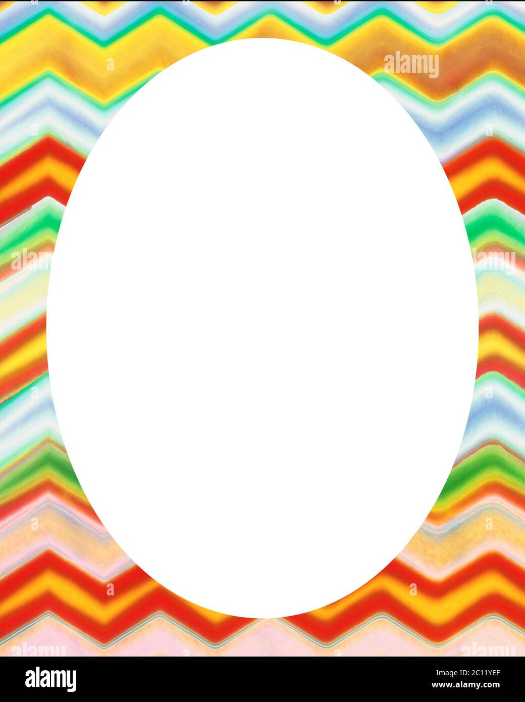 Circle White Frame with Chevron Style Decorated Borders Stock Photo - Alamy