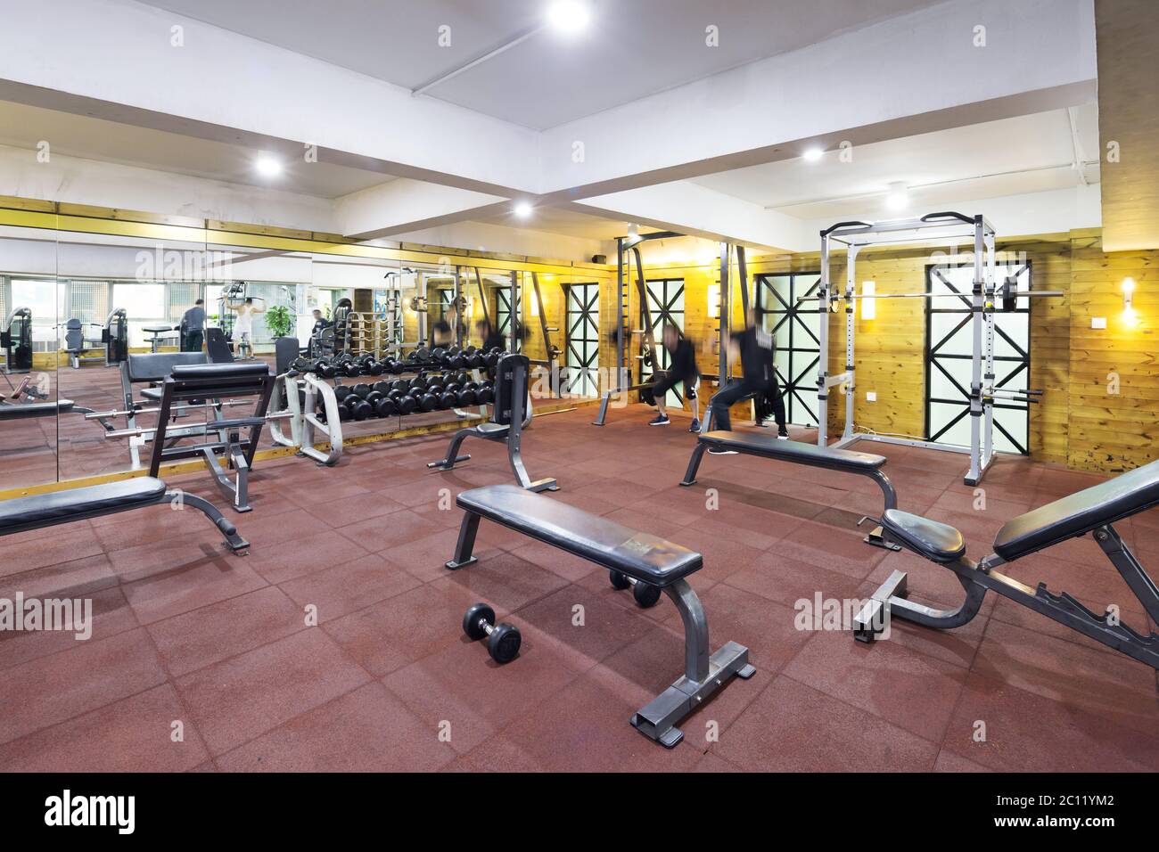 interior of modern gym Stock Photo - Alamy