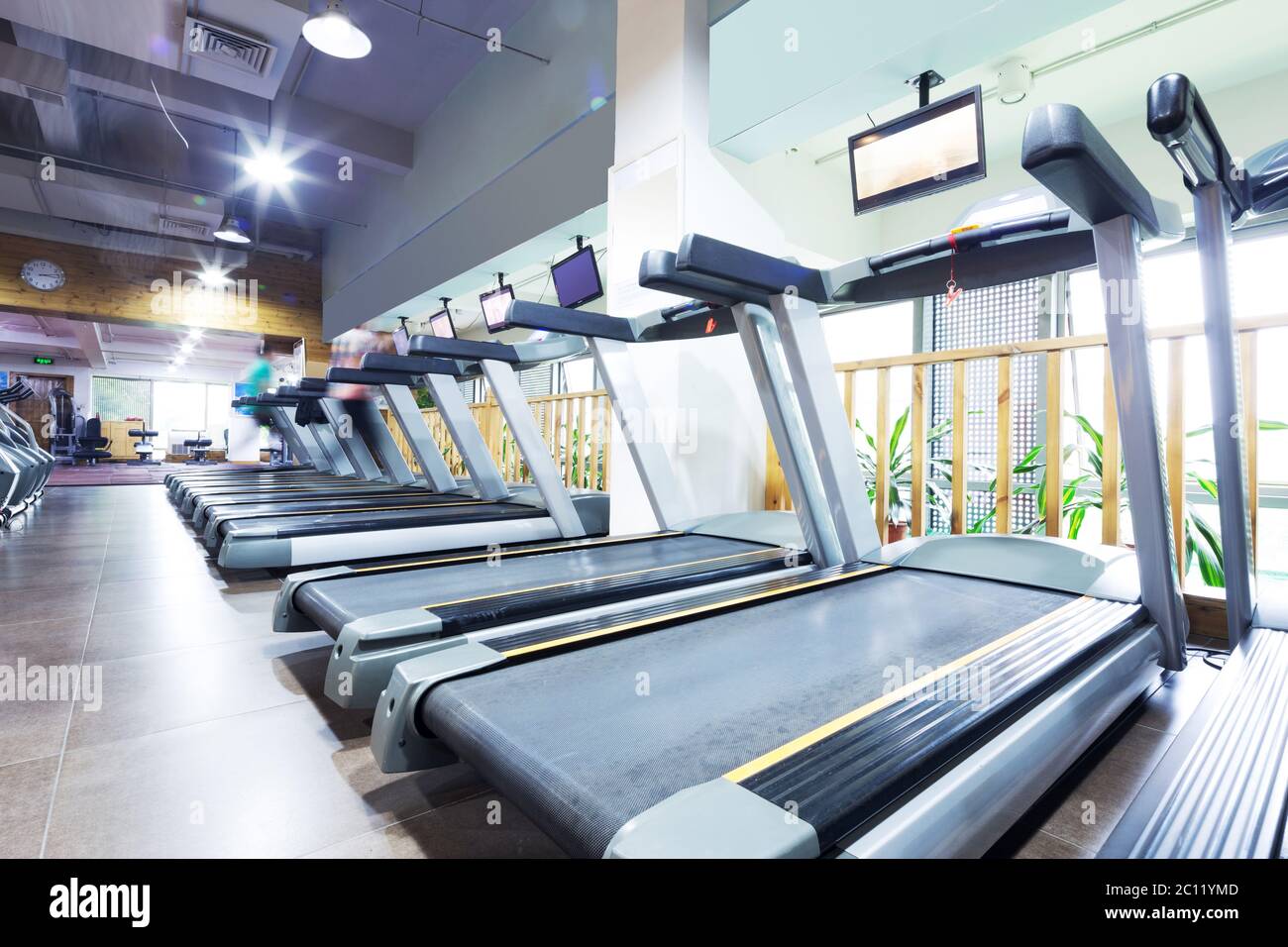 interior of modern gym Stock Photo - Alamy