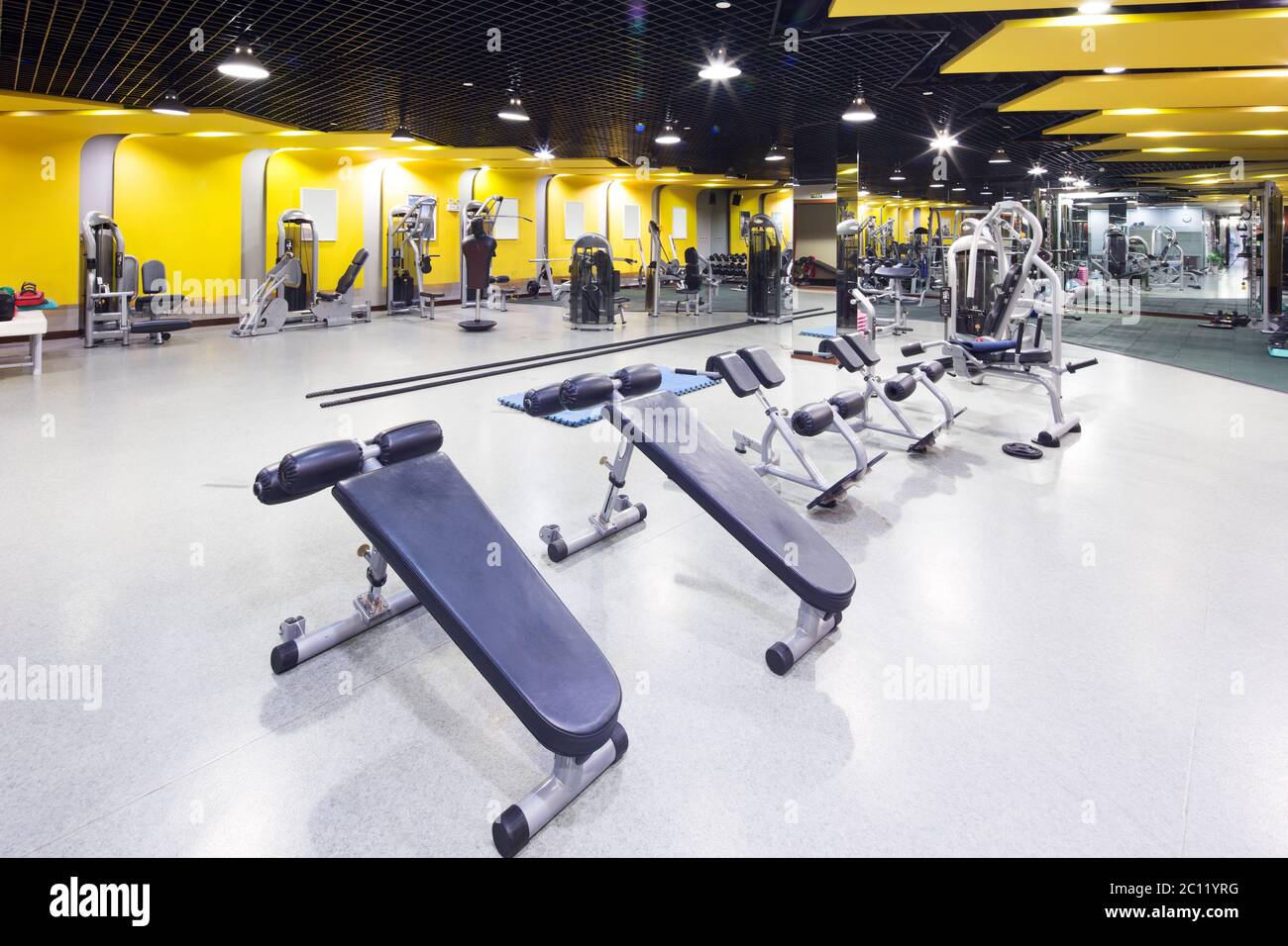 interior of modern gym Stock Photo - Alamy