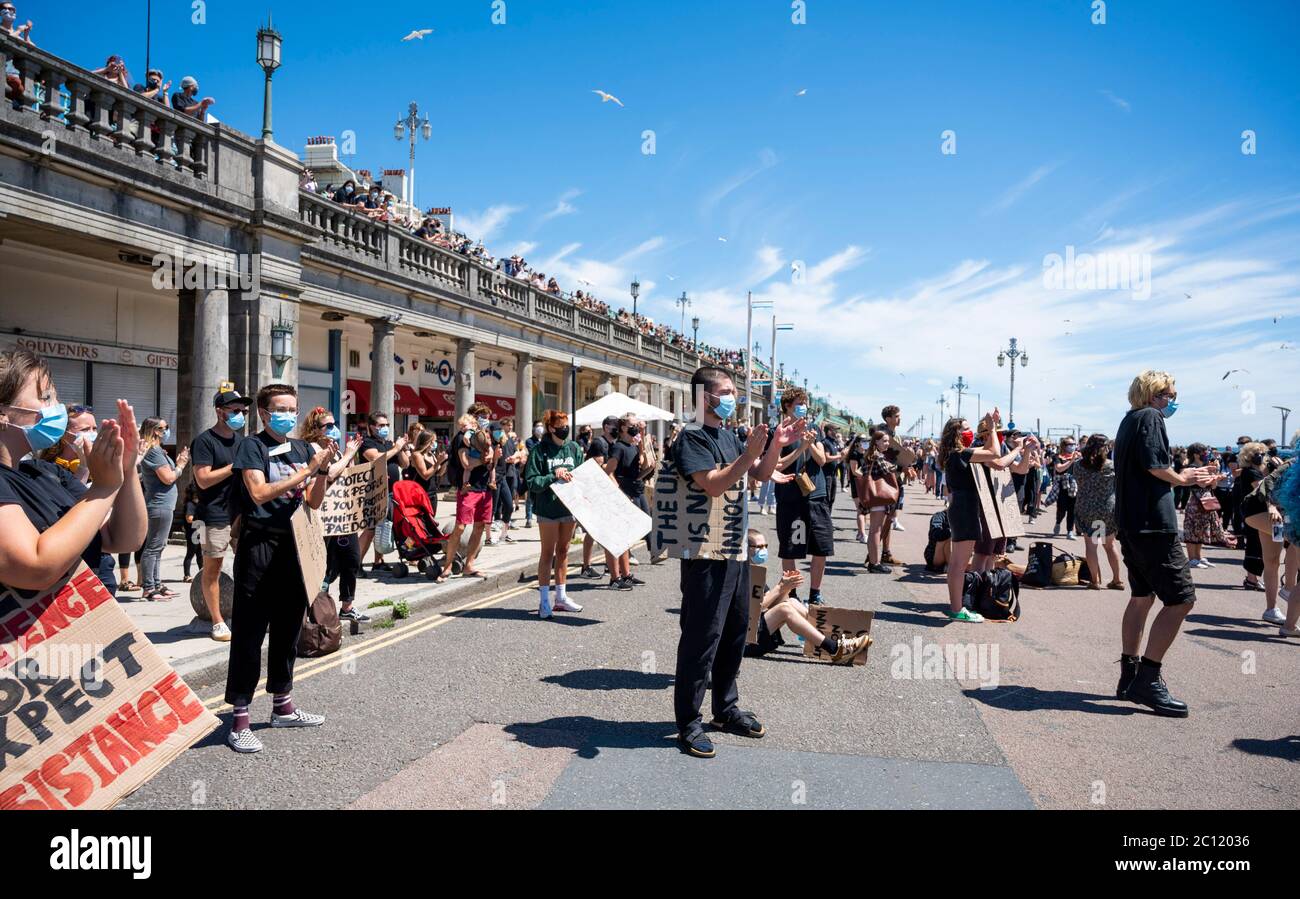 Brighton UK 13th June 2020 - Thousands take part in the Black Lives ...
