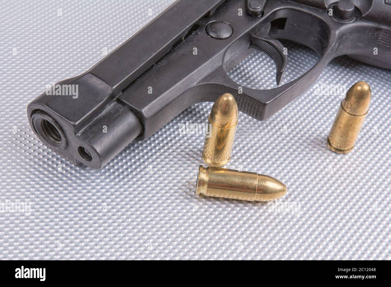 Pistol gun bullets police hi-res stock photography and images - Alamy