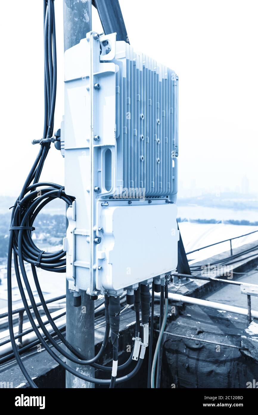 communication box with cable outdoors Stock Photo - Alamy