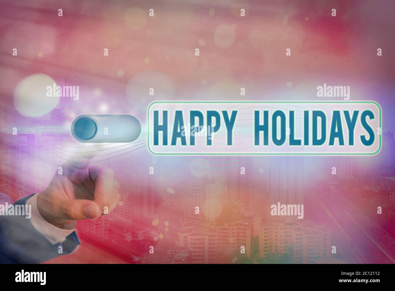 Conceptual hand writing showing Happy Holidays. Concept meaning ...