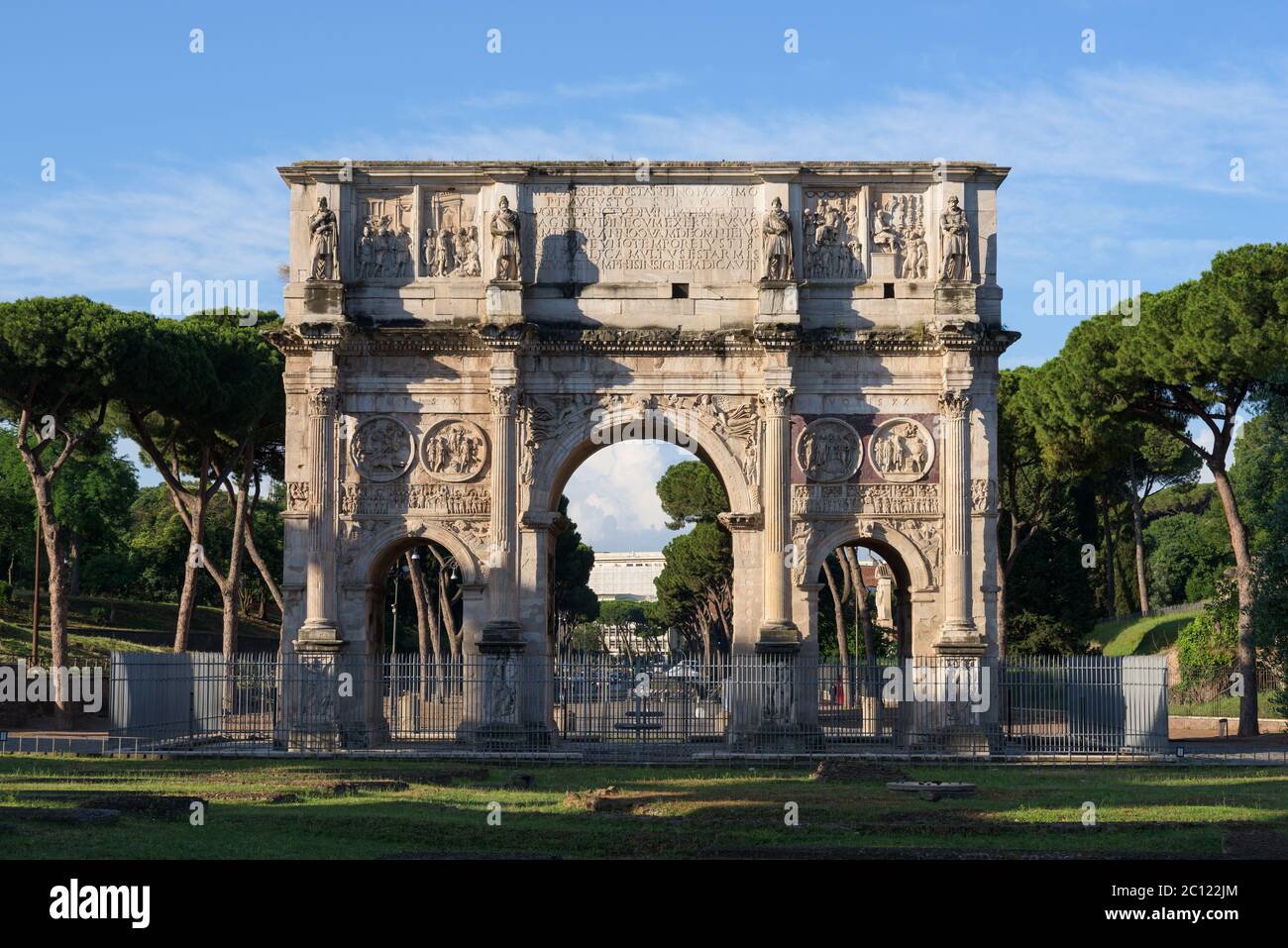The Arch of Constantine, a famous triumphal arch from the Roman Empire ...