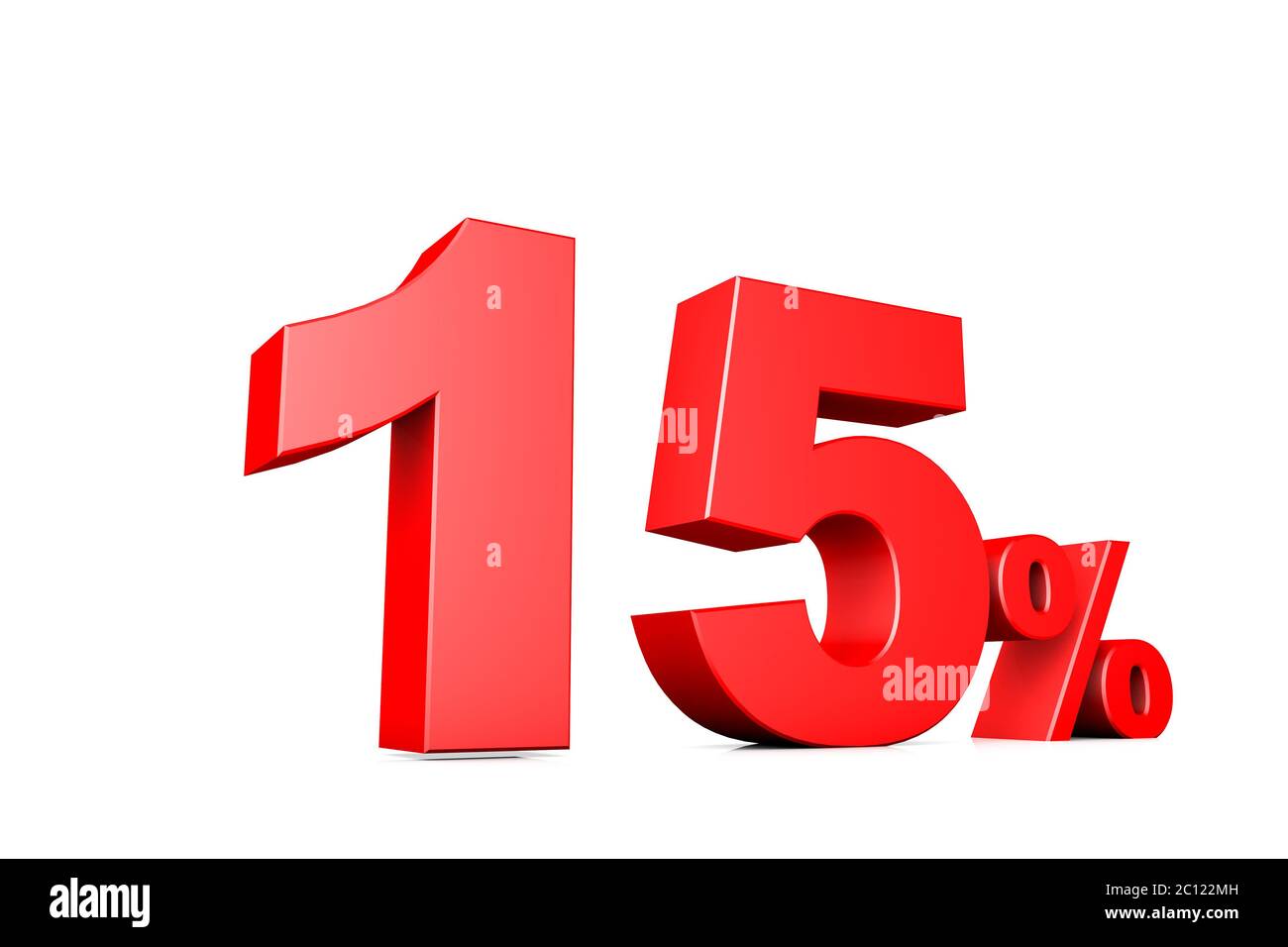 3d Illustration Business Number 15 Percent Stock Photo Alamy