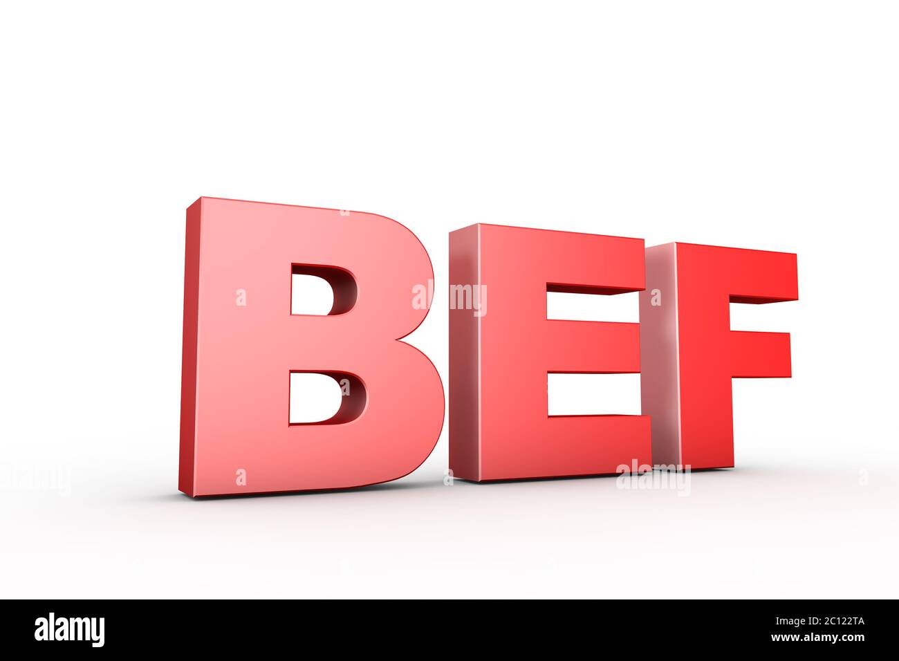 3d illustration sign bef Stock Photo - Alamy