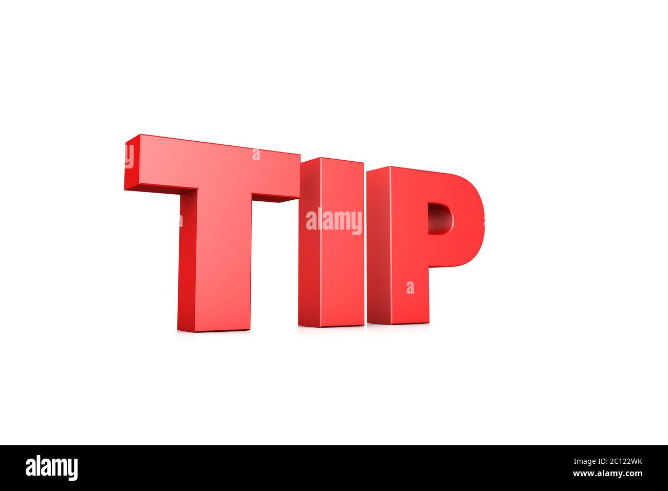 3d illustration word tips Stock Photo - Alamy