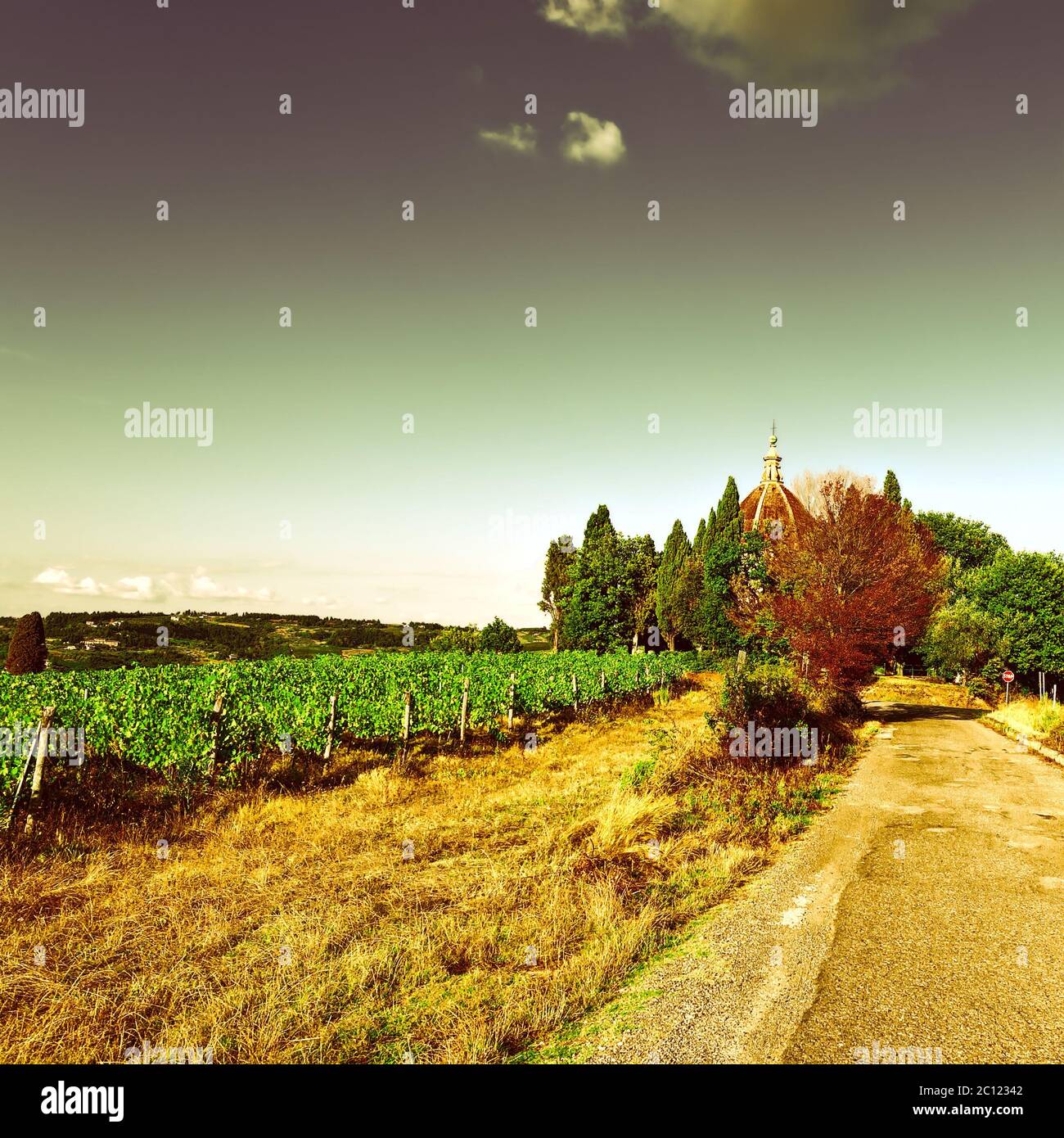 Temple in Tuscany Stock Photo - Alamy