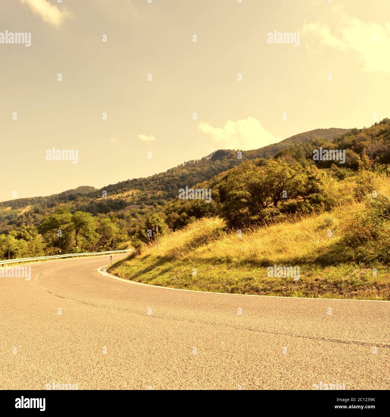 Vintage toned empty road hi-res stock photography and images - Alamy