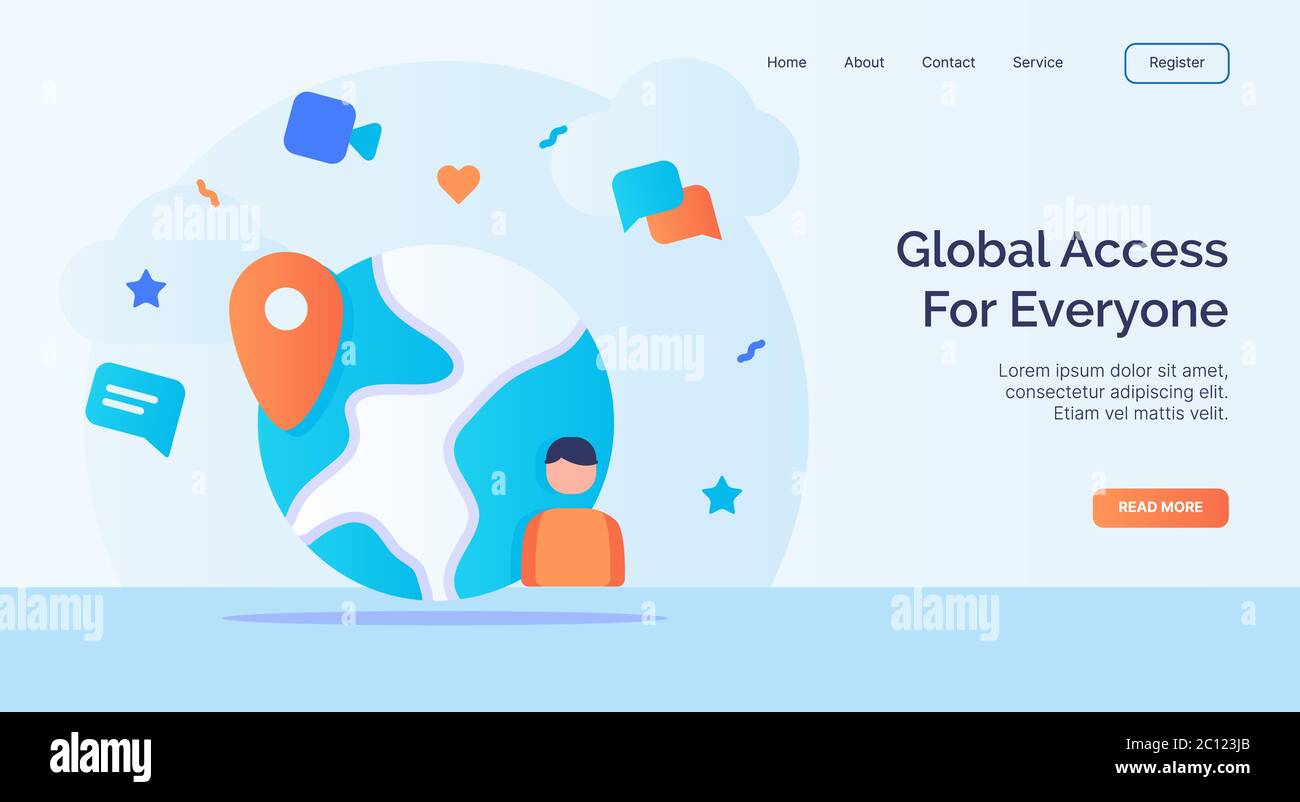 Global access for everyone for campaign web website home homepage ...