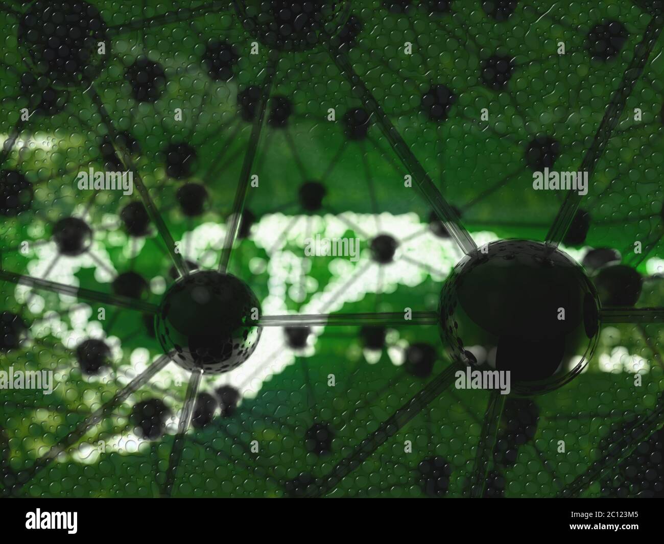 Molecular geometric chaos abstract structure. Science technology ...