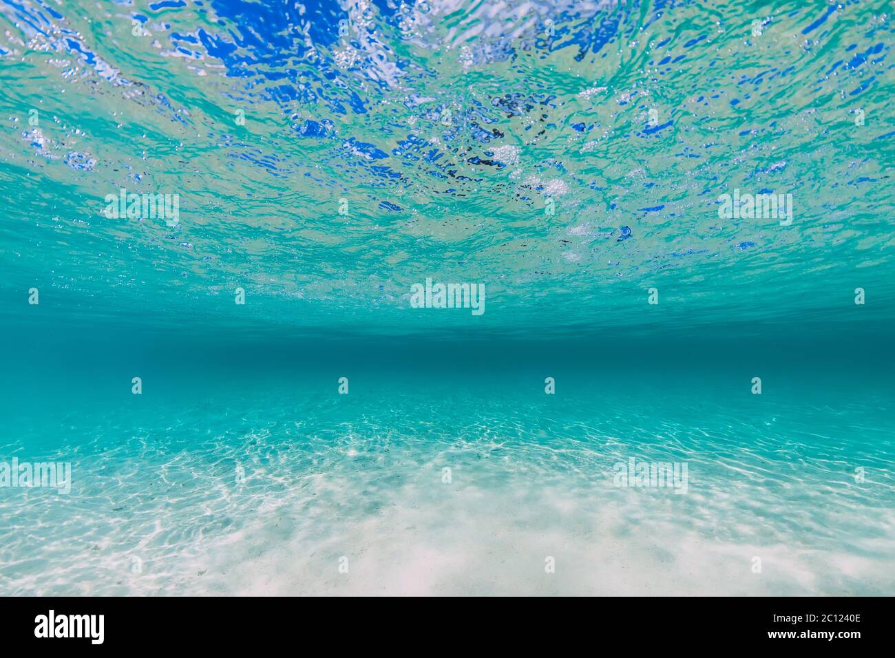 Tropical transparent ocean with sandy bottom underwater in tropics ...