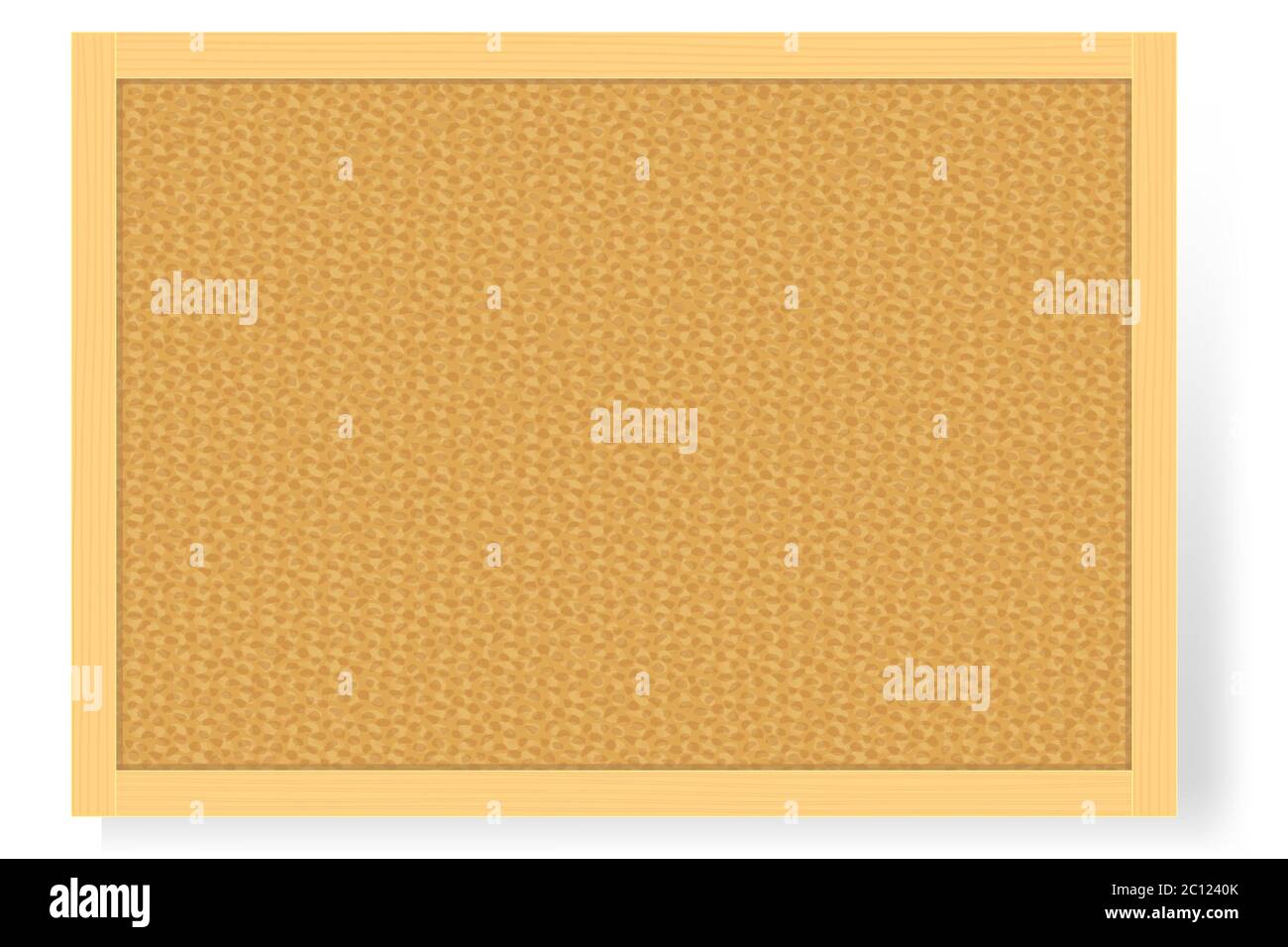 Cork board with wooden frame isolated vector illustration background ...