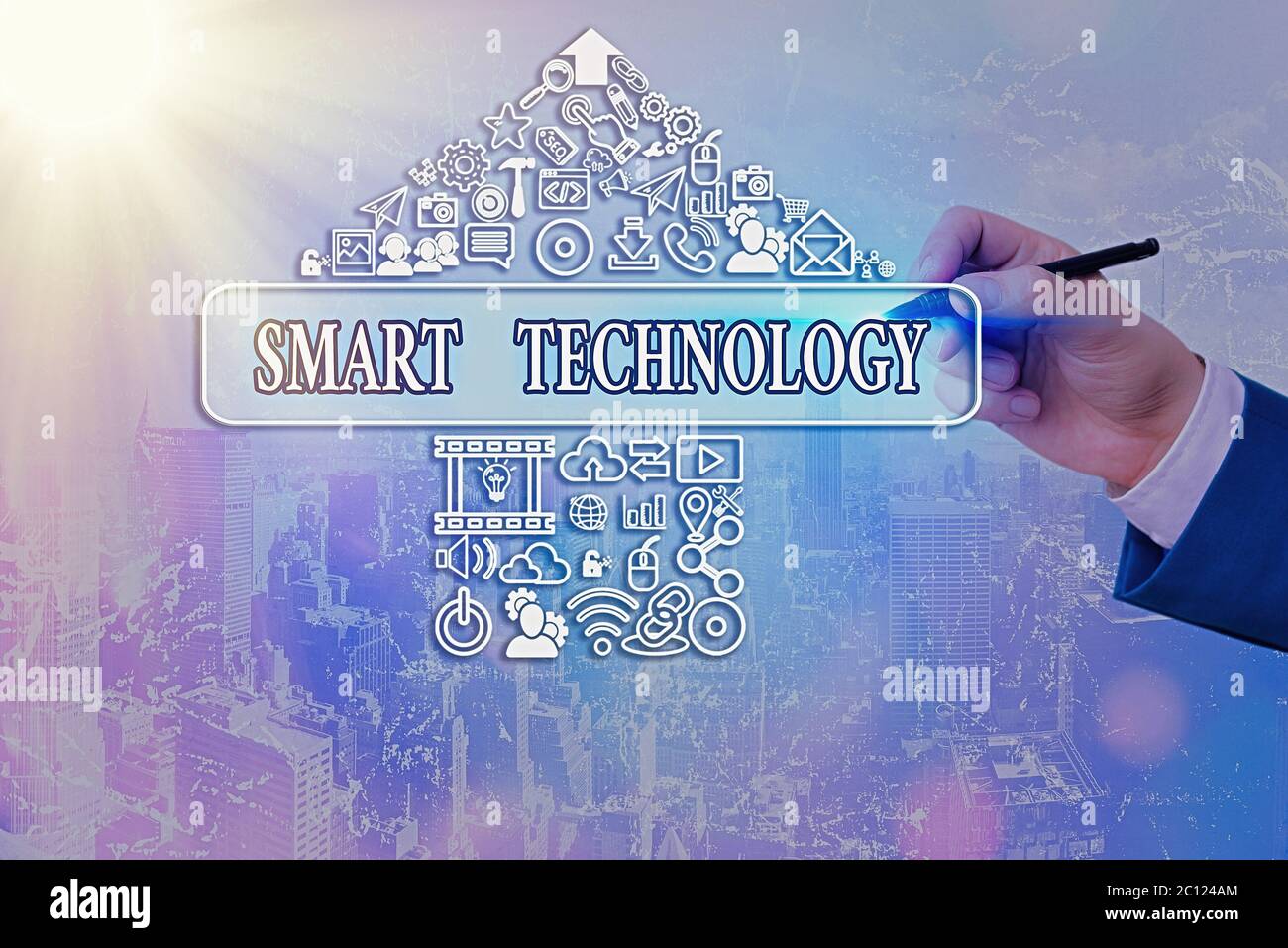 Handwriting text writing Smart Technology. Conceptual photo used to protect and prevent errors ...