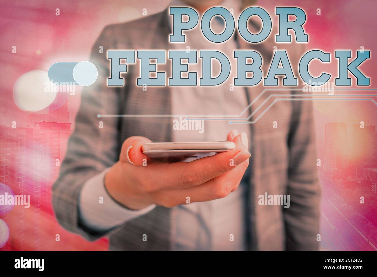 Text sign showing Poor Feedback. Business photo showcasing lowgraded ...