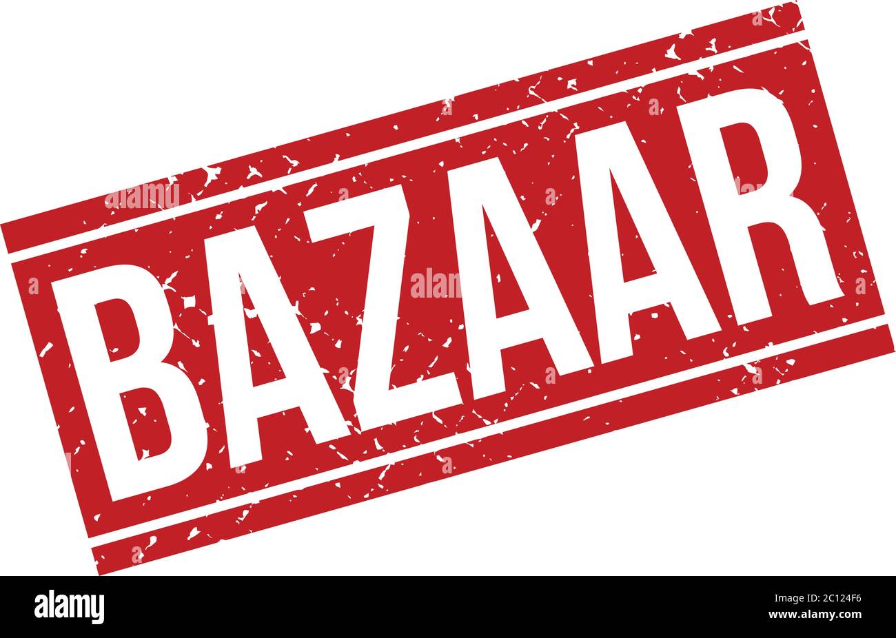 Bazaar Rubber Stamp. Red Bazaar Rubber Grunge Stamp Seal Vector ...