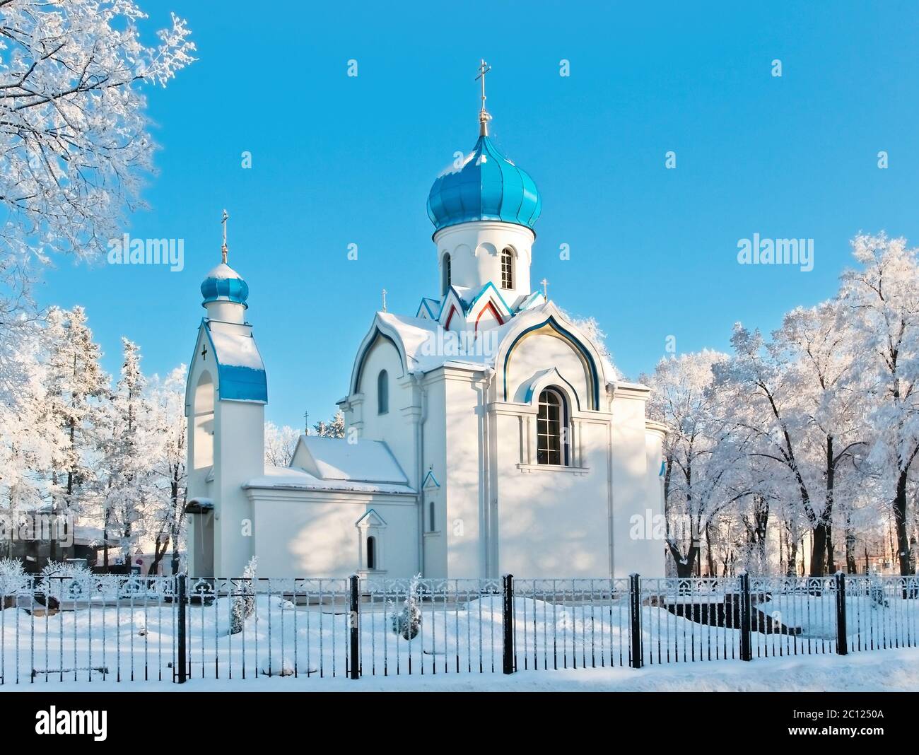 Church In Winter Stock Photo - Alamy