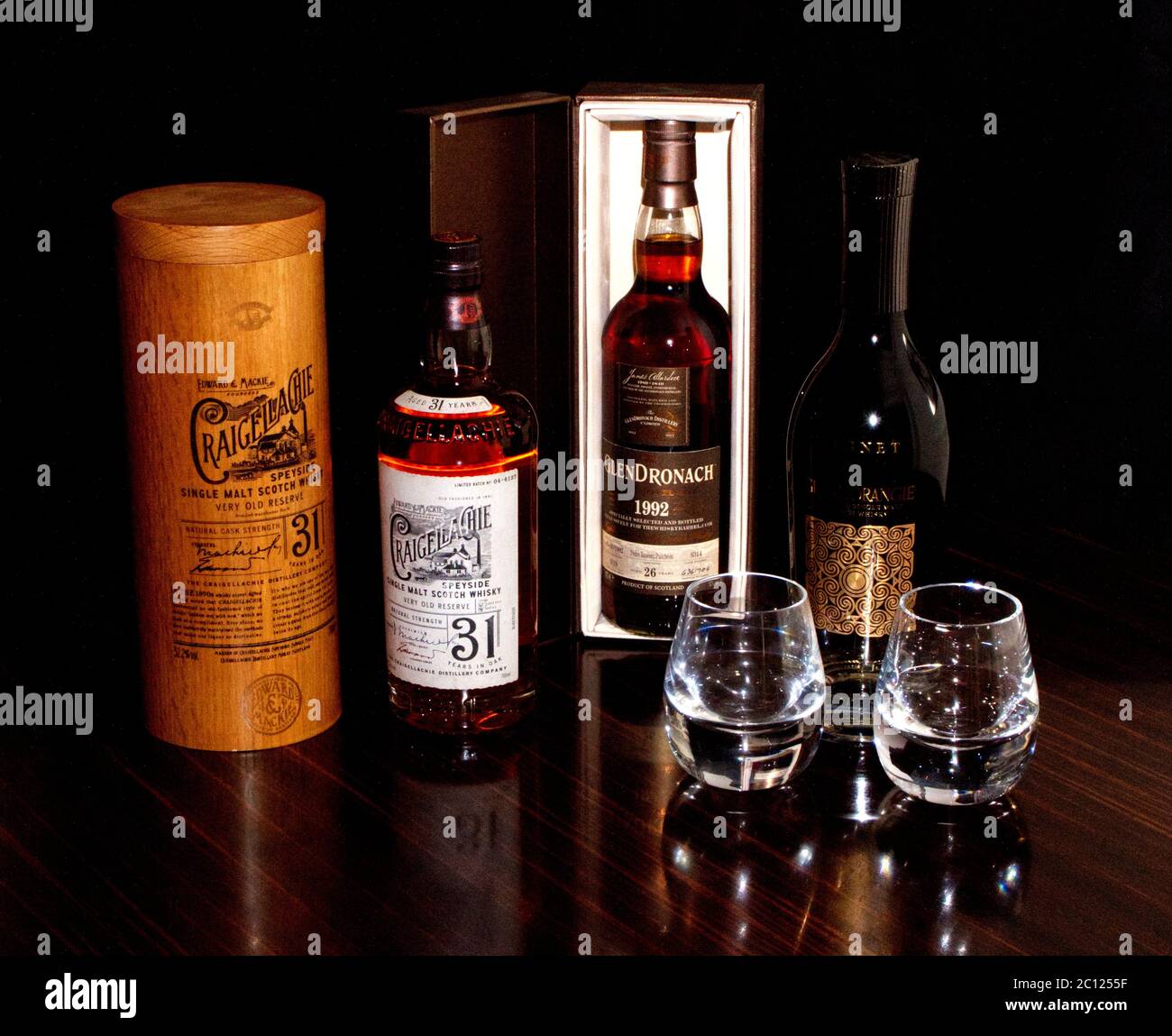 Composition of whiskey bottles hi-res stock photography and images - Alamy