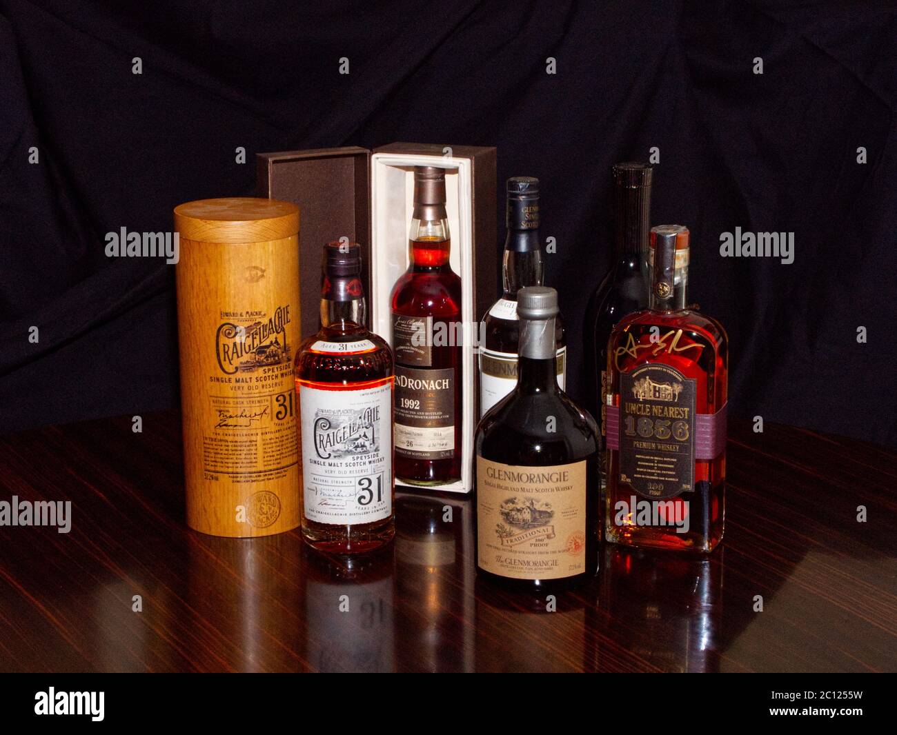 Composition of whiskey bottles hi-res stock photography and images - Alamy