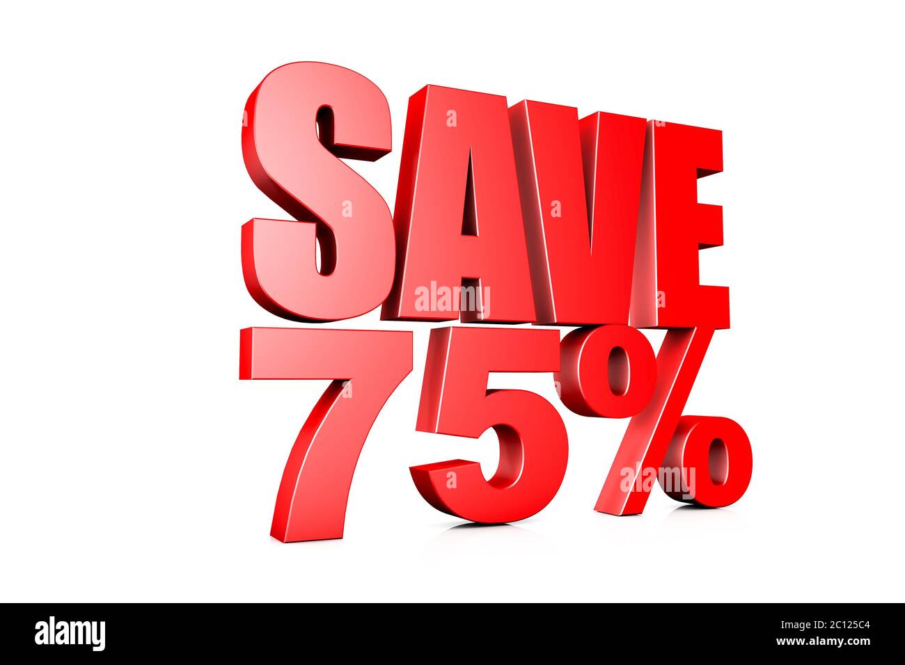 3d illustration save 75 Stock Photo - Alamy