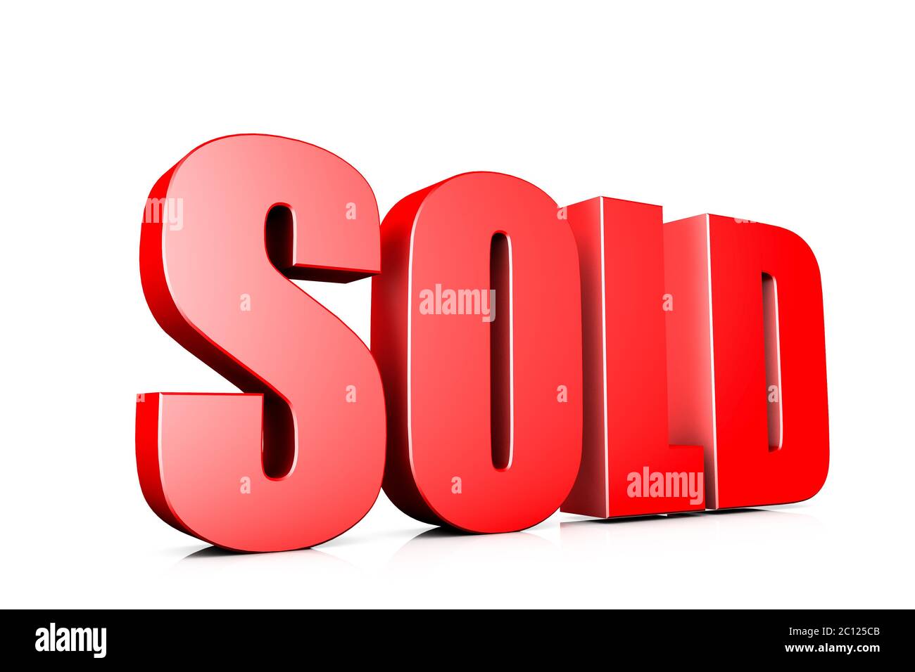 3d illustration word sold Stock Photo - Alamy