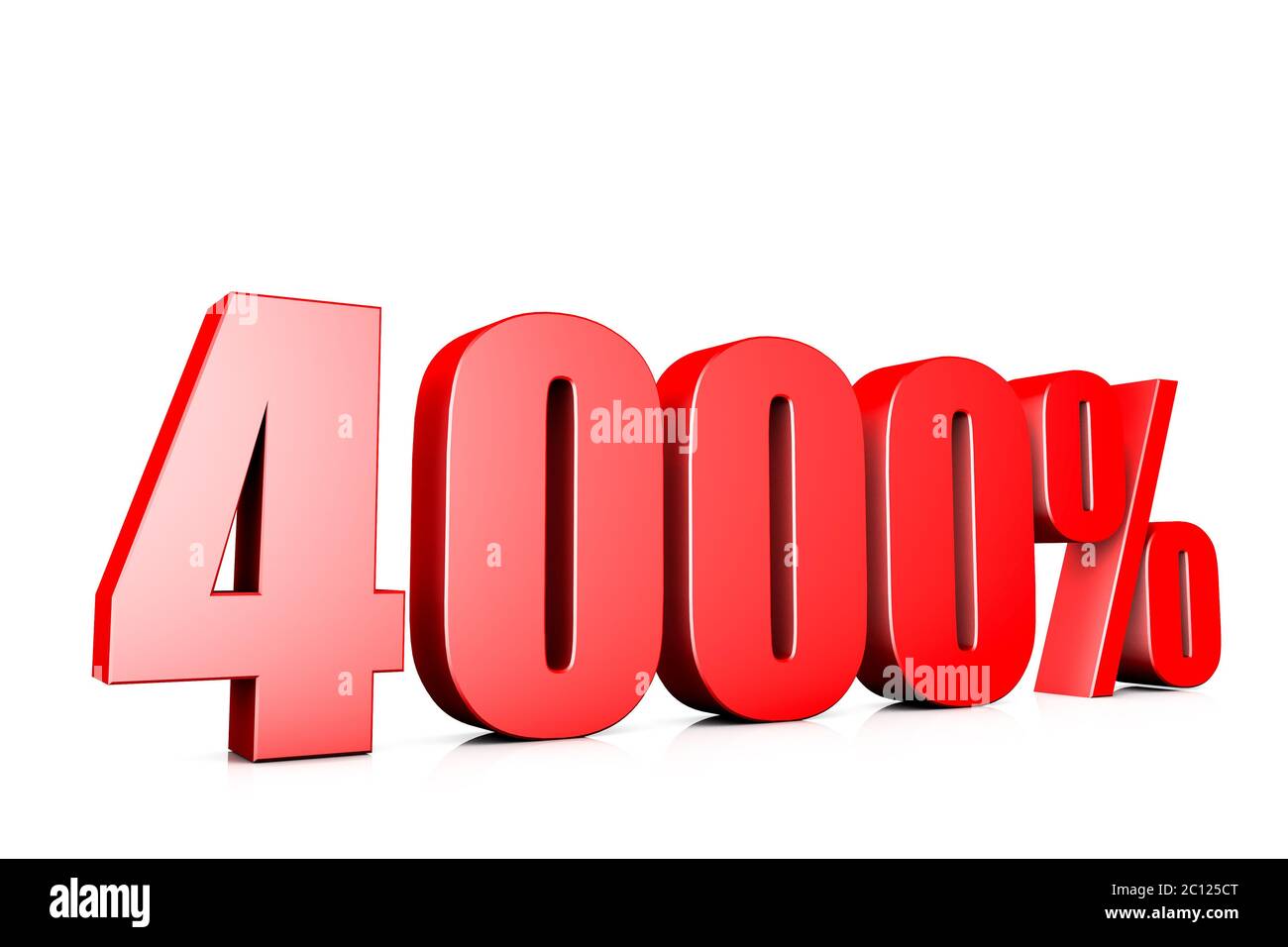 3d illustration sign of 4000 Stock Photo - Alamy