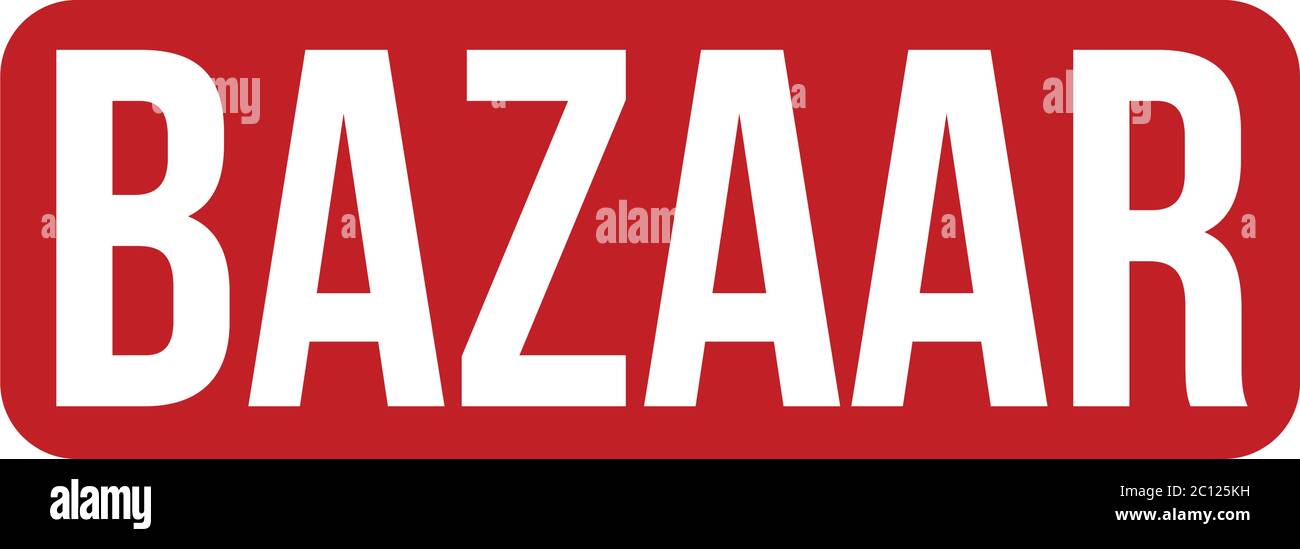 Bazaar Rubber Stamp. Red Bazaar Rubber Grunge Stamp Seal Vector ...