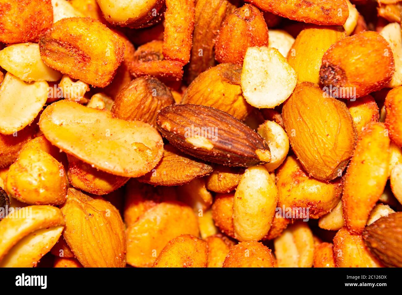 A mixture of different nuts. Healthy food, fitness diet. Surface ...