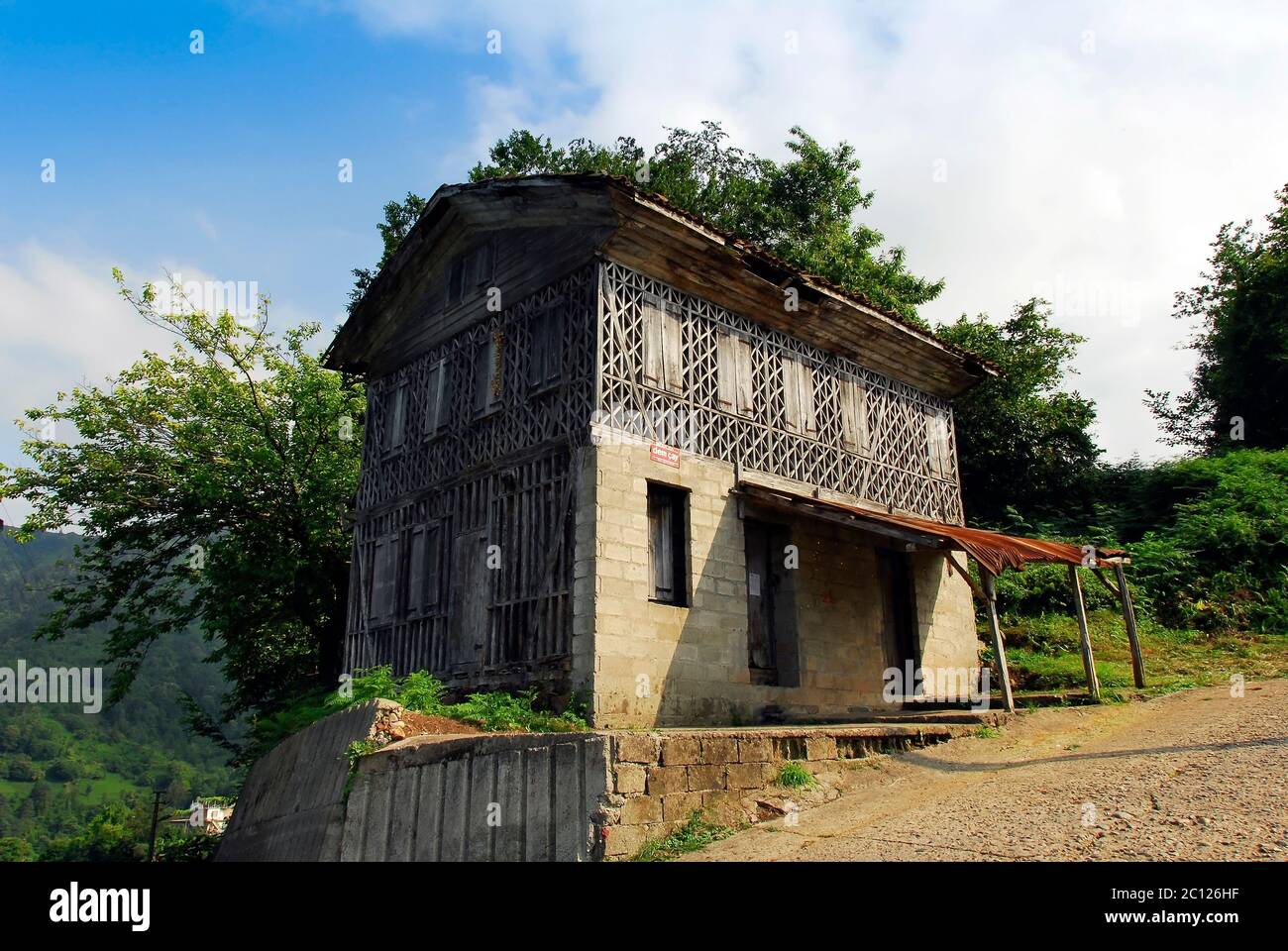 TRABZON, TURKEY - JUNE 28, 2008: Bastimar Quarter, Historical building ...